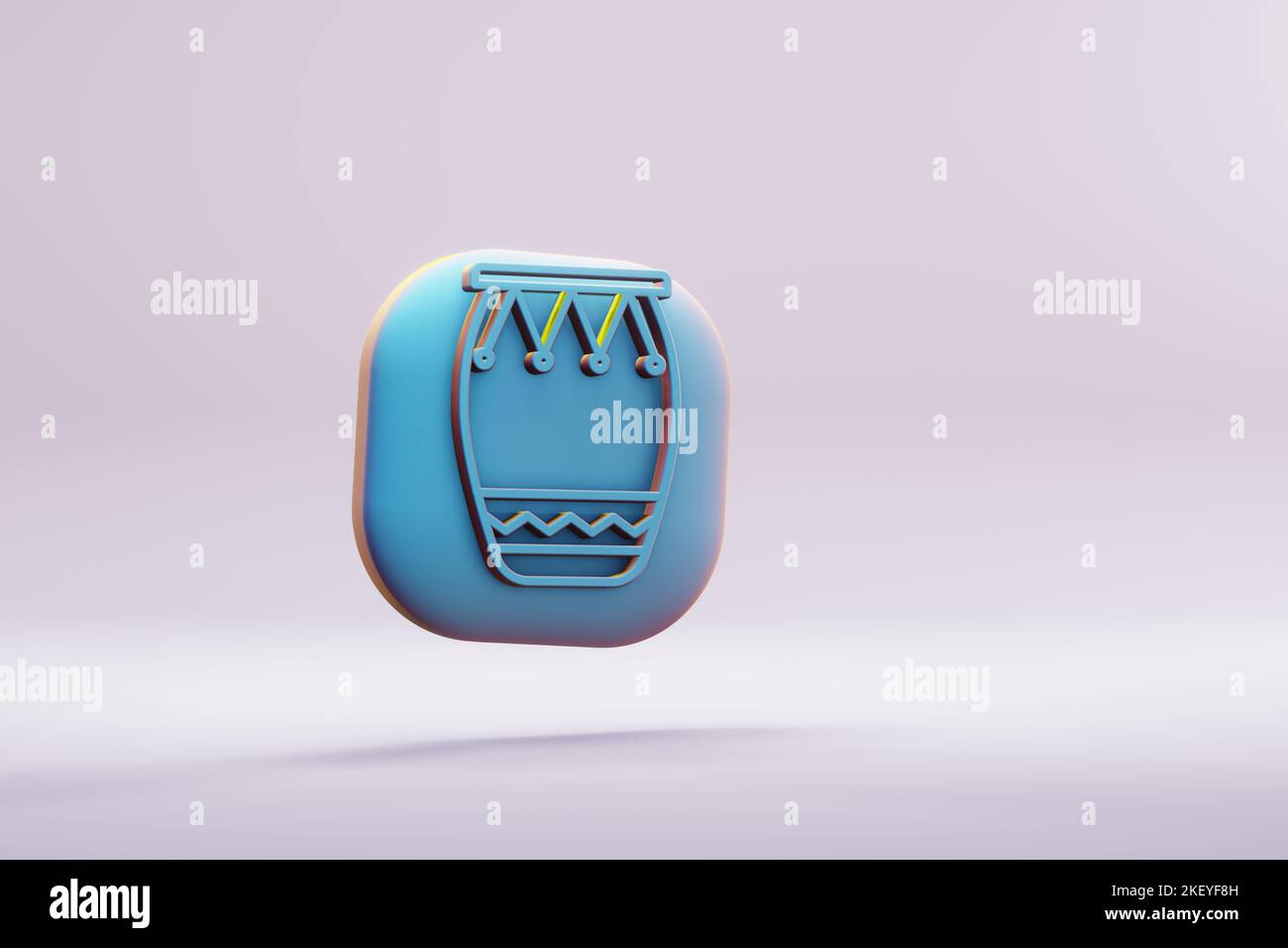 Beautiful illustration musical instrument blue Big Bongo symbol icons ...