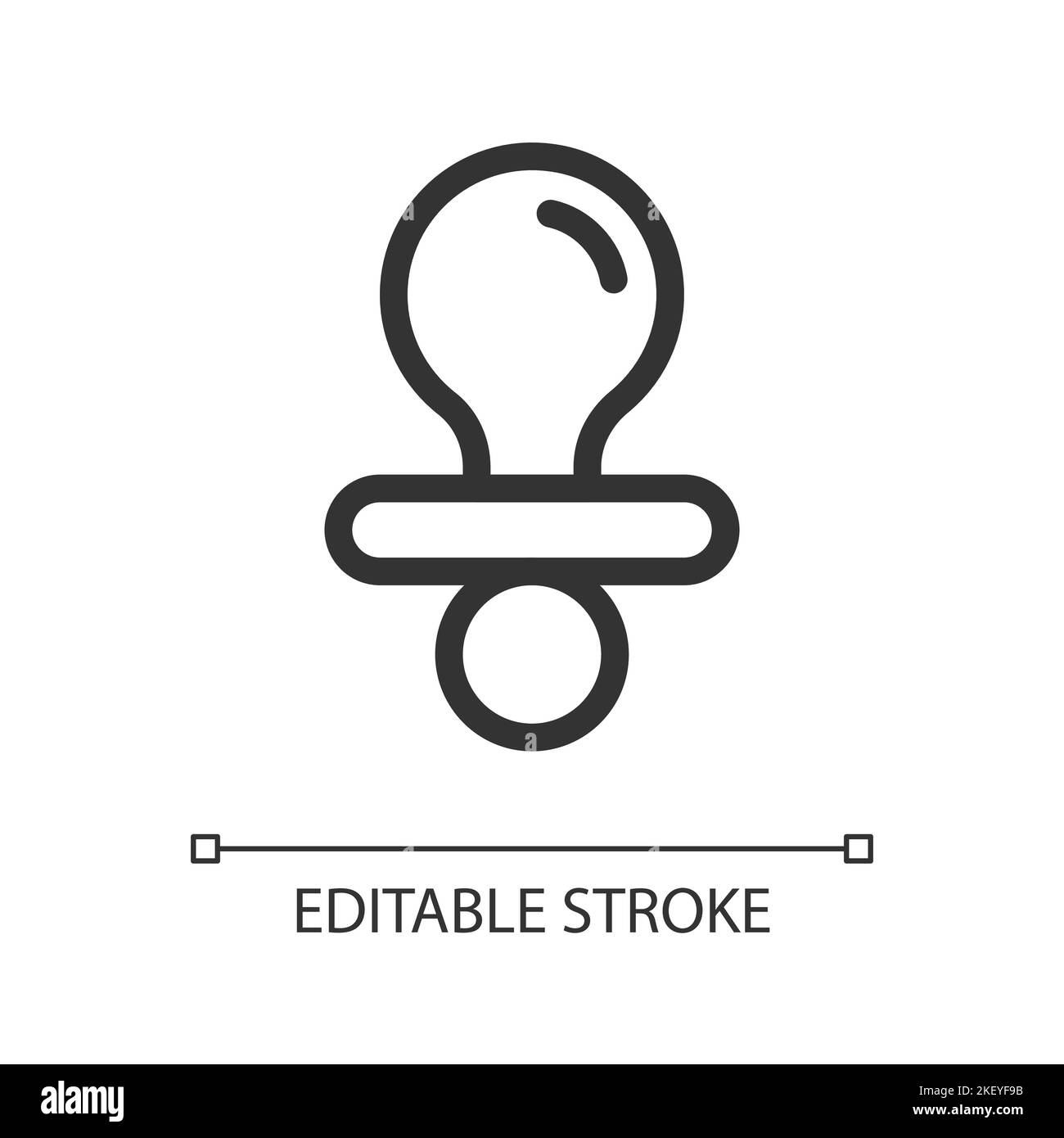 Pacifier pixel perfect linear ui icon Stock Vector Image & Art - Alamy