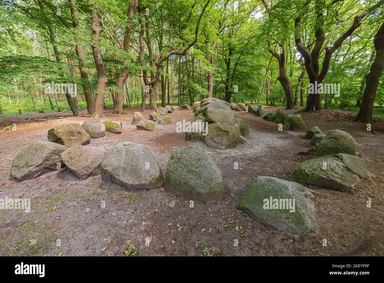 View into the grave chamber on Dolmen site 17 known as the Volbers ...