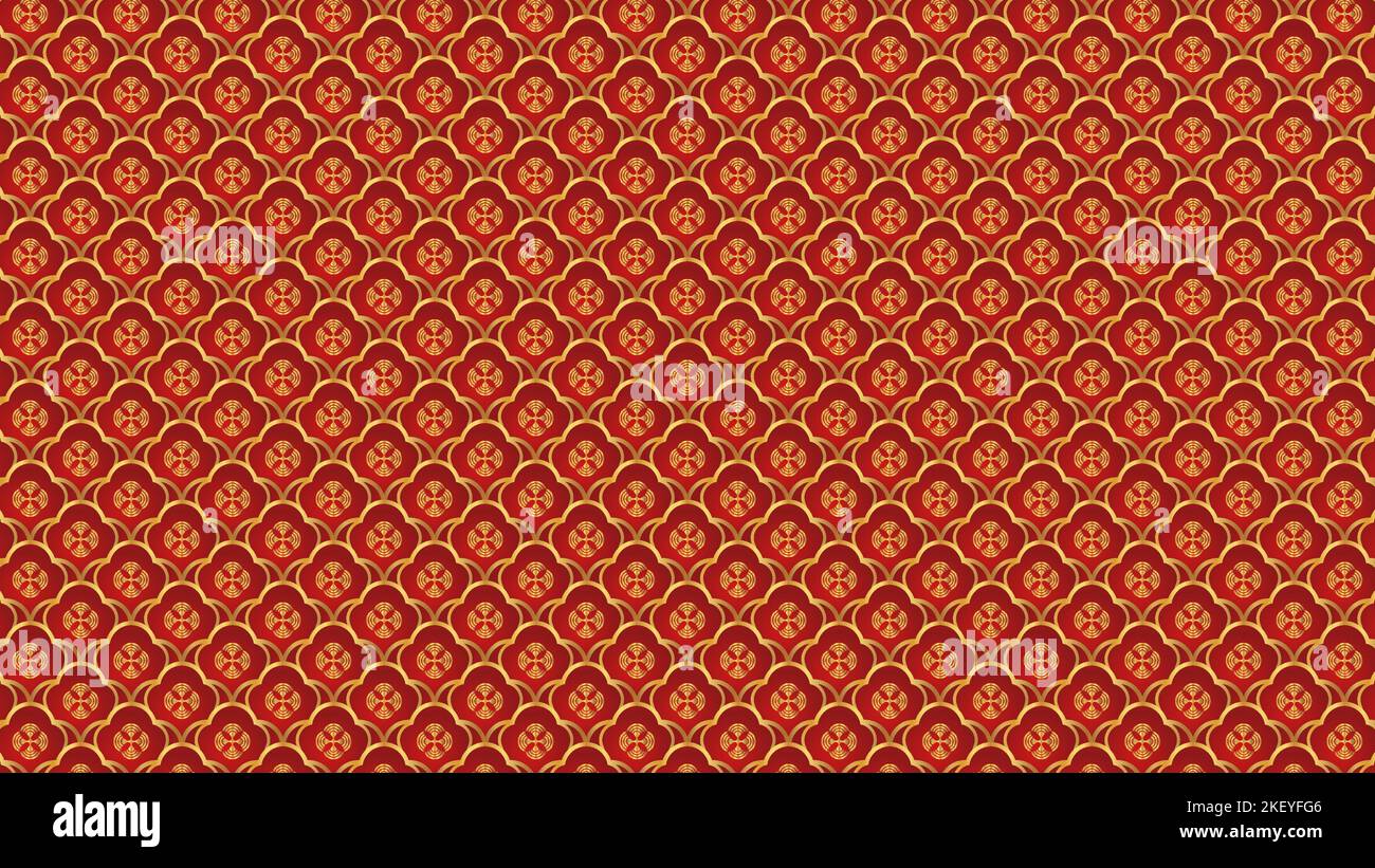 Traditional chinese pattern. Red golden asian luxury ornament Stock ...