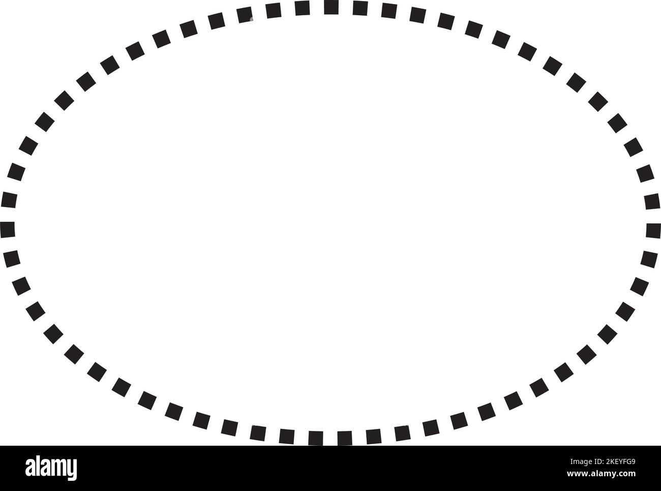 Ellipse symbol dotted shape vector icon for creative graphic design ui ...