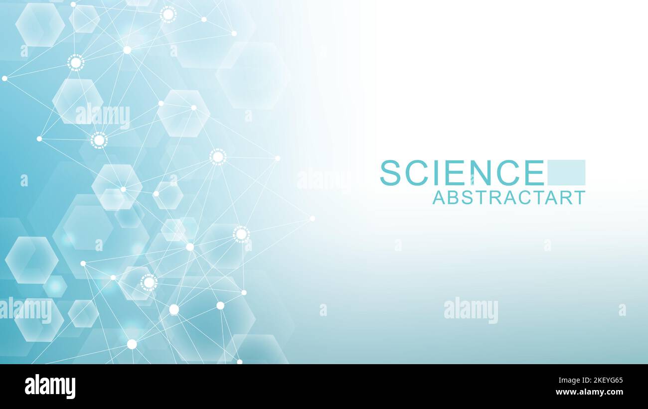 Modern Abstract Molecules Structure For Science Or Medical Background
