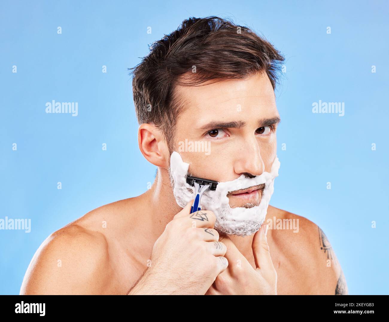 Man razor background hi-res stock photography and images - Alamy