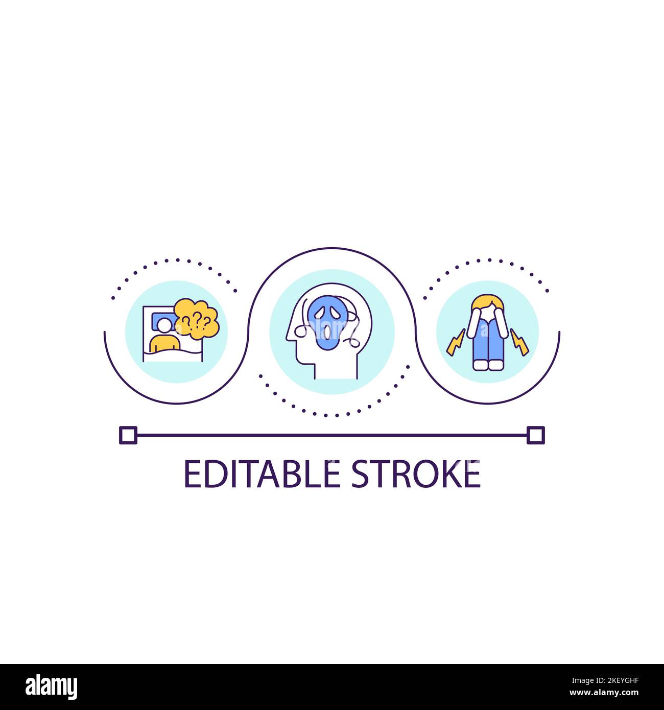 Anxiety loop concept icon Stock Vector Image & Art - Alamy