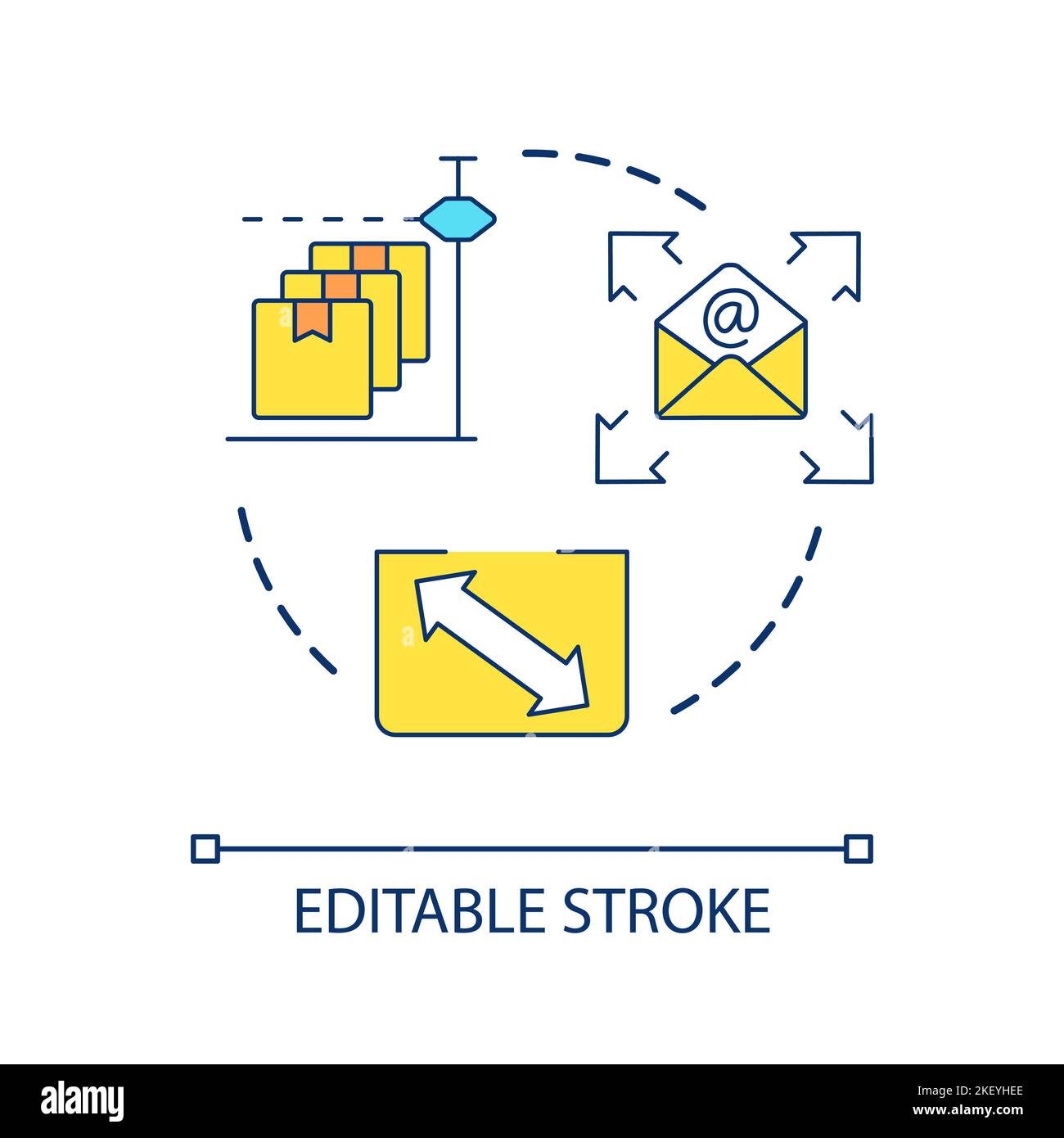 Mailing service concept icon Stock Vector Image & Art - Alamy