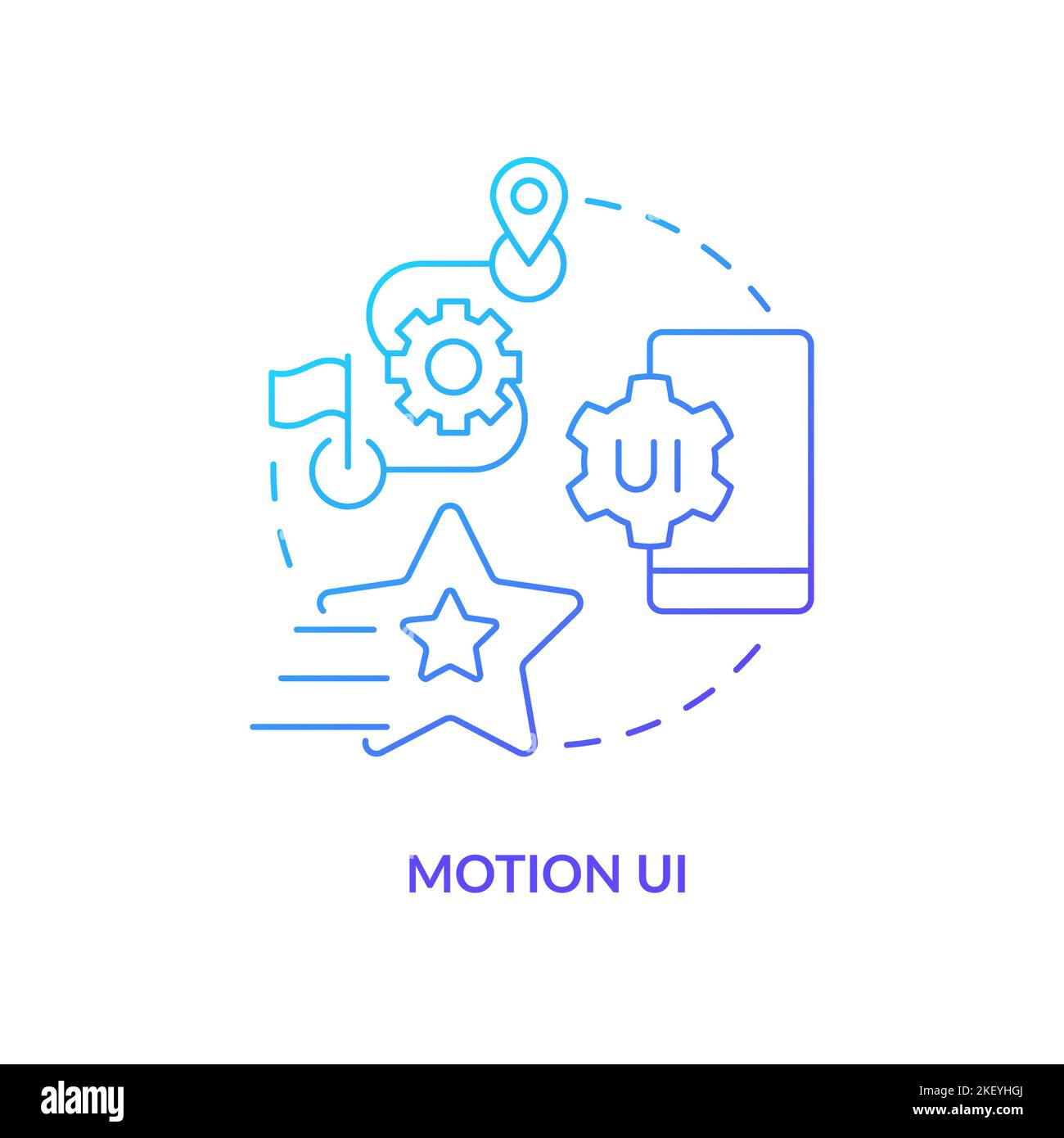 Motion UI blue gradient concept icon Stock Vector Image & Art - Alamy