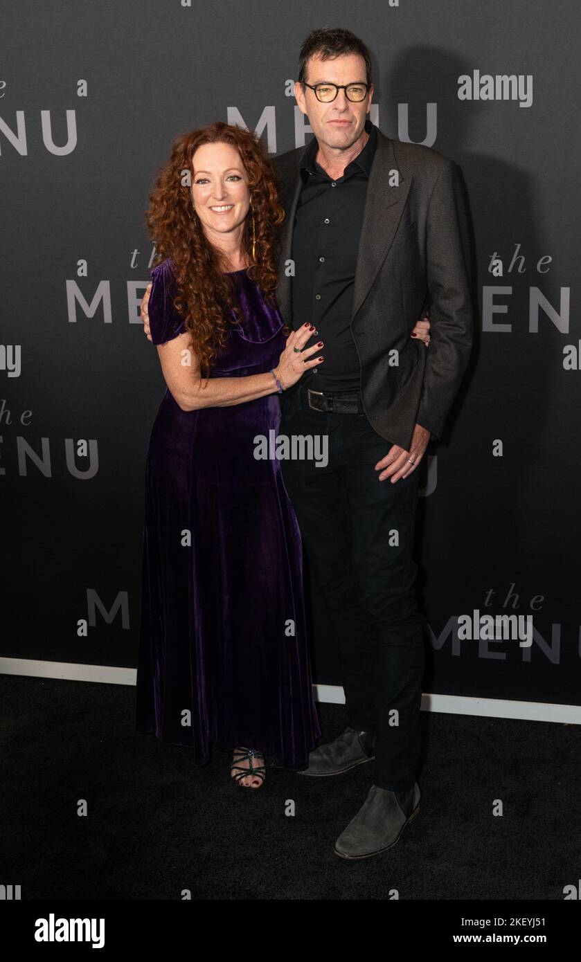 Mark Mylod (R) attends premiere of The Menu movie at AMC Lincoln Square ...