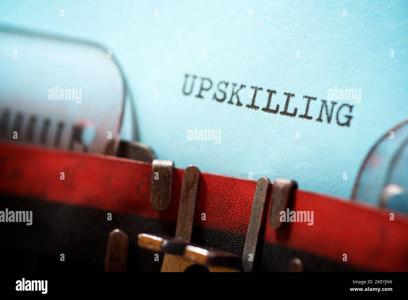 Upskilling word written with a typewriter Stock Photo - Alamy