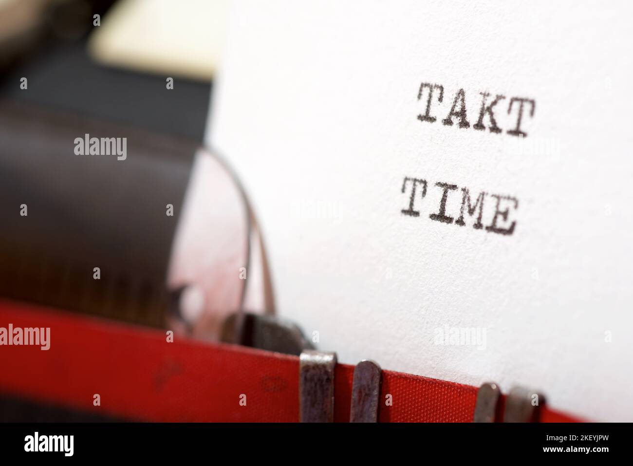 Takt time text written with a typewriter Stock Photo - Alamy