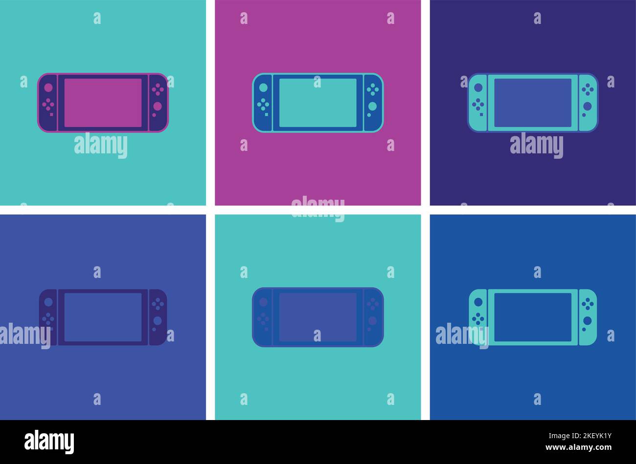 Game controller design template icon. Nintendo Switch. Gamepad Stock ...