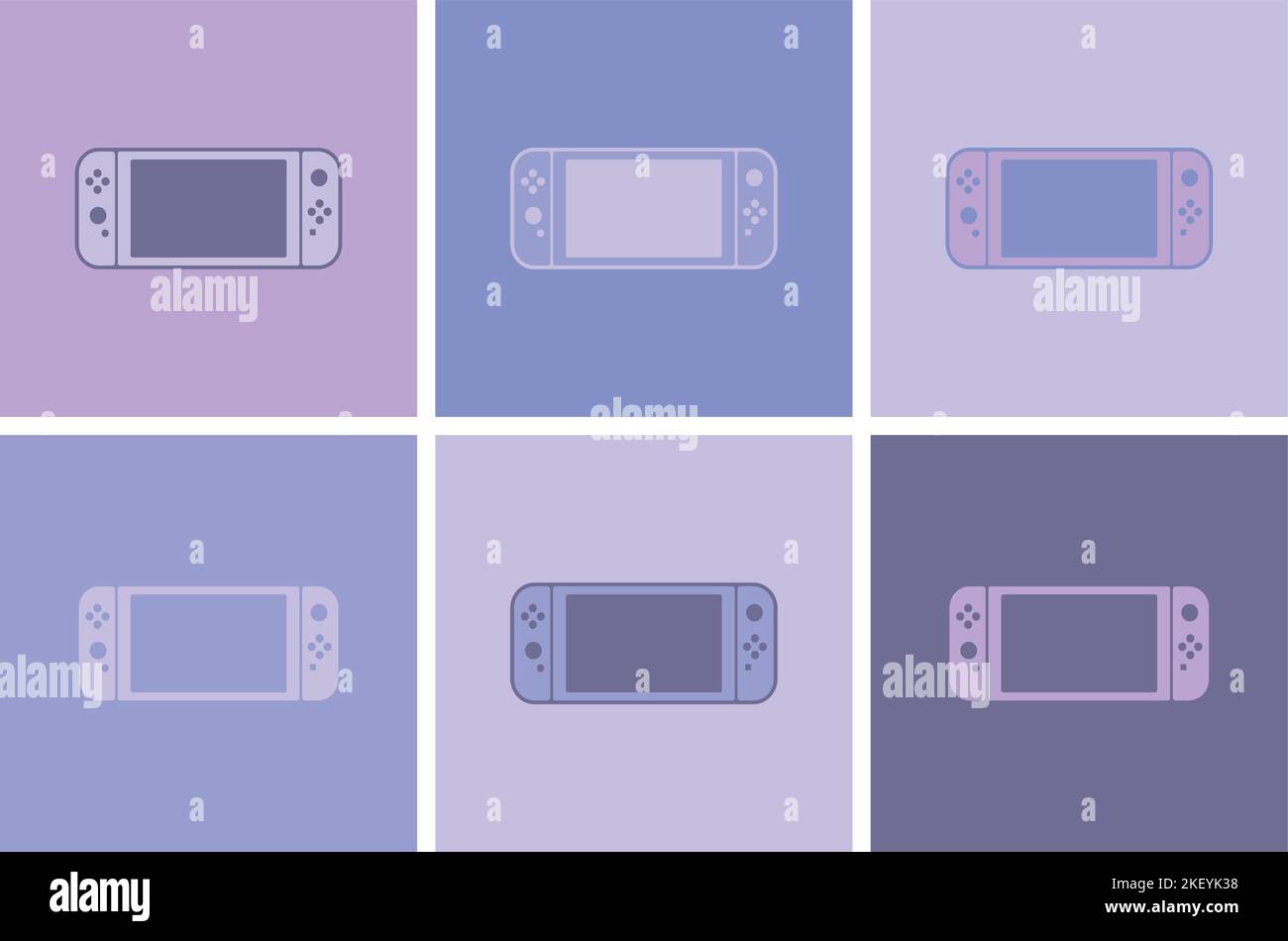Game controller design template icon. Nintendo Switch. Gamepad Stock ...
