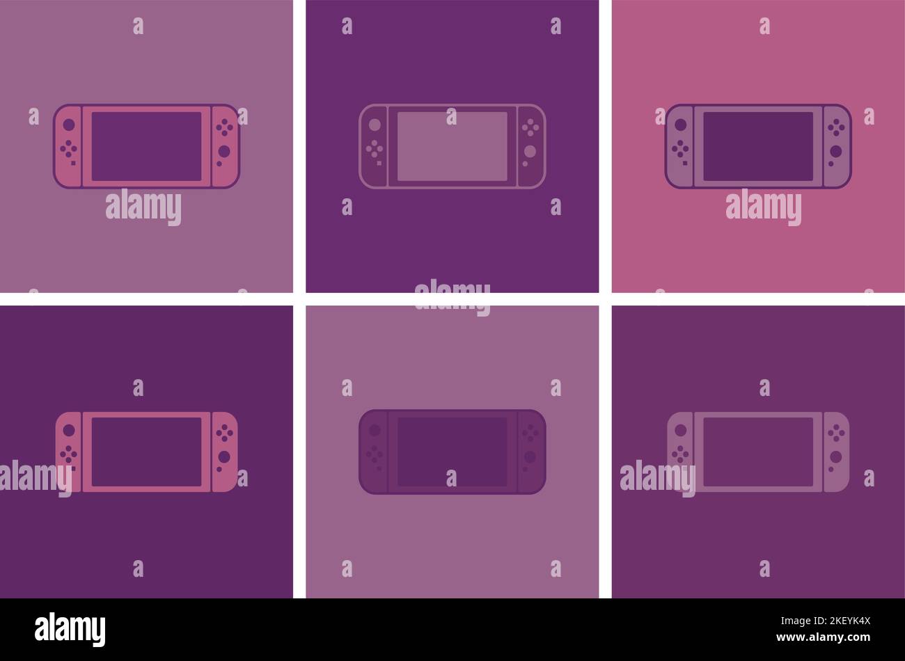 Game controller design template icon. Nintendo Switch. Gamepad Stock ...