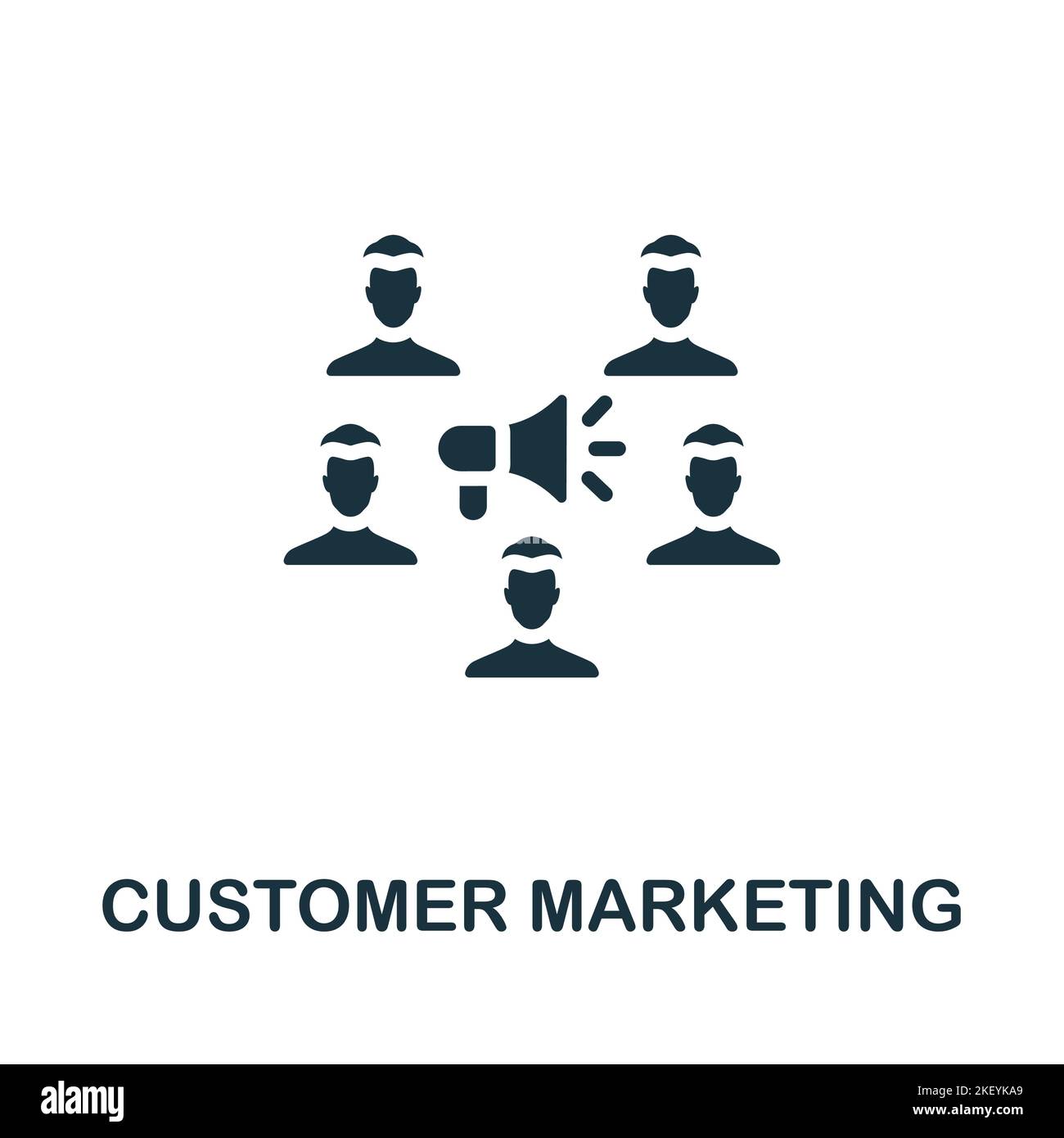 Customer Marketing icon. Monochrome simple Marketing Strategy icon for ...