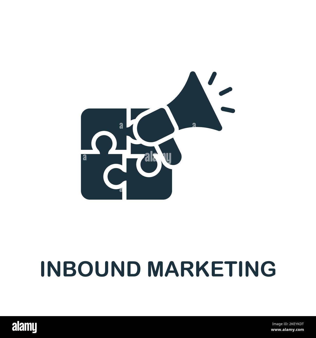 Inbound Marketing icon. Monochrome simple Marketing Strategy icon for ...