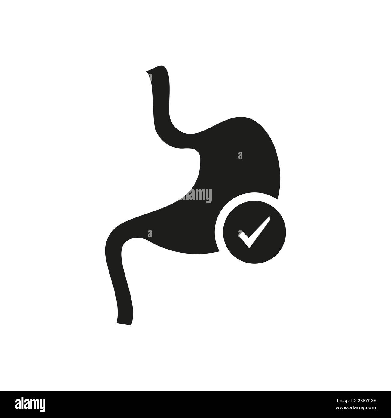 Stomach check mark icon vector hi-res stock photography and images - Alamy