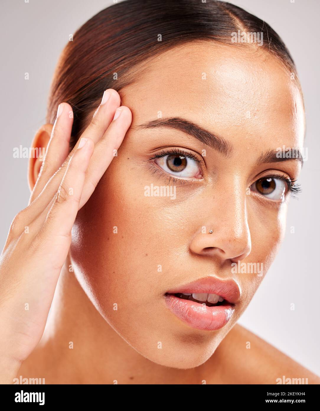 Skincare, health and headshot portrait of a woman with a wellness ...