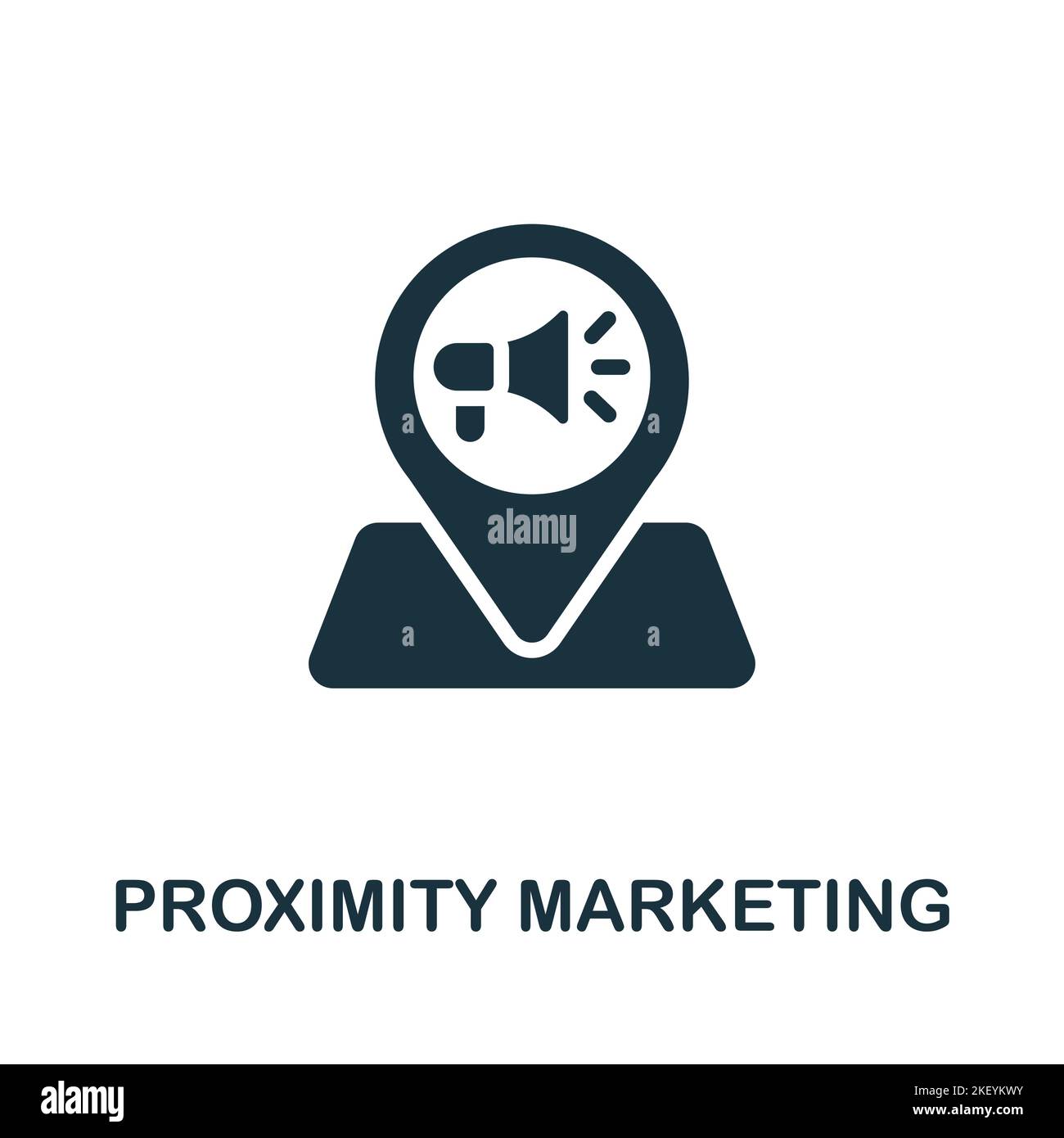 Proximity Marketing icon. Monochrome simple Marketing Strategy icon for ...