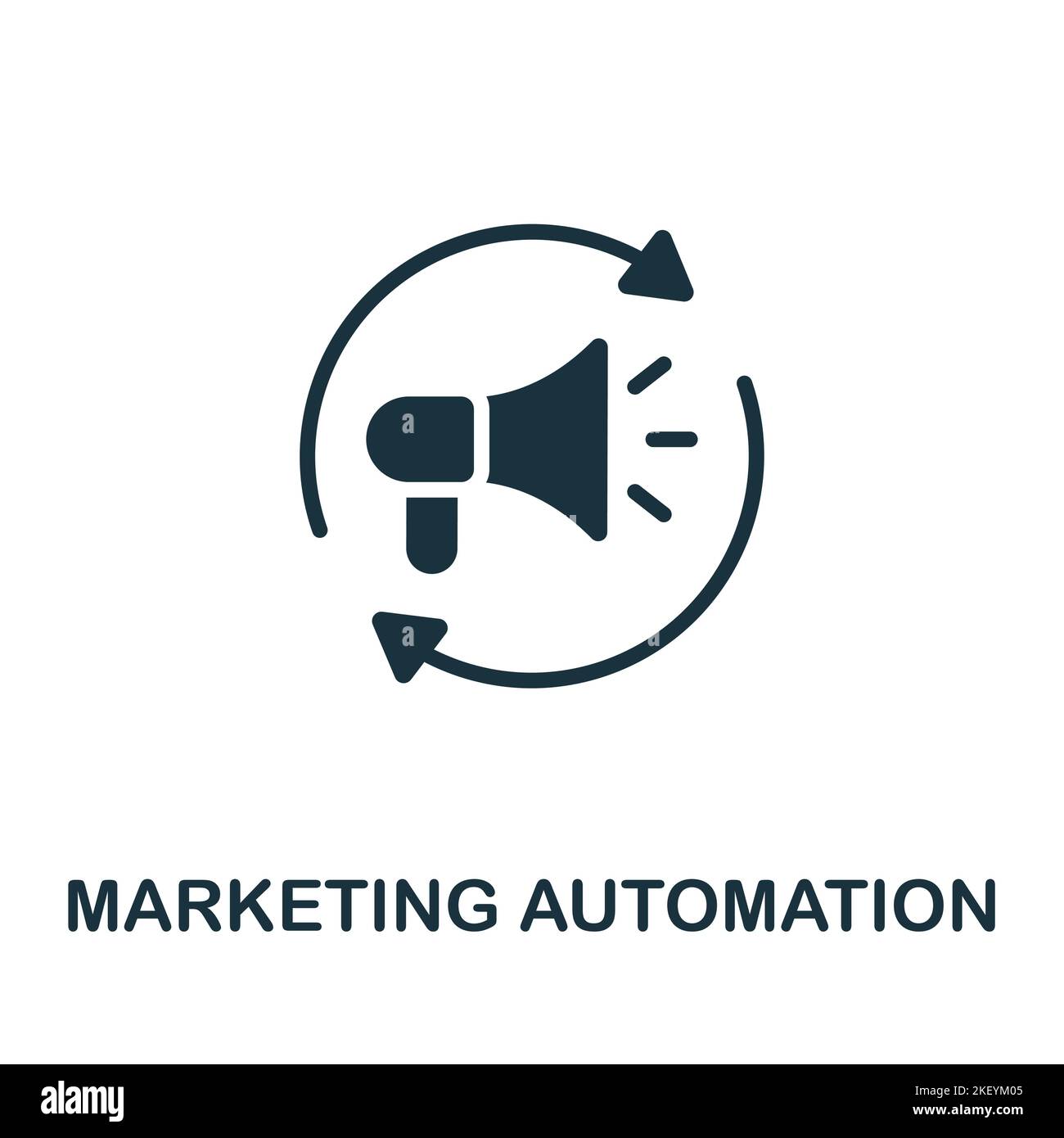Marketing Automation Icon Monochrome Simple Marketing Strategy Icon