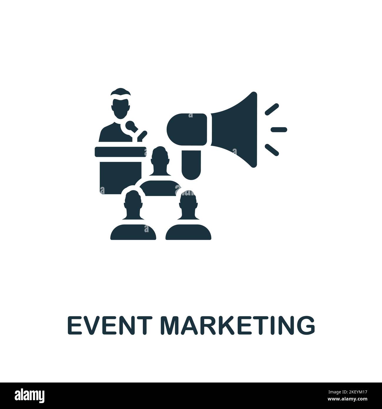Event Marketing icon. Monochrome simple Marketing Strategy icon for ...