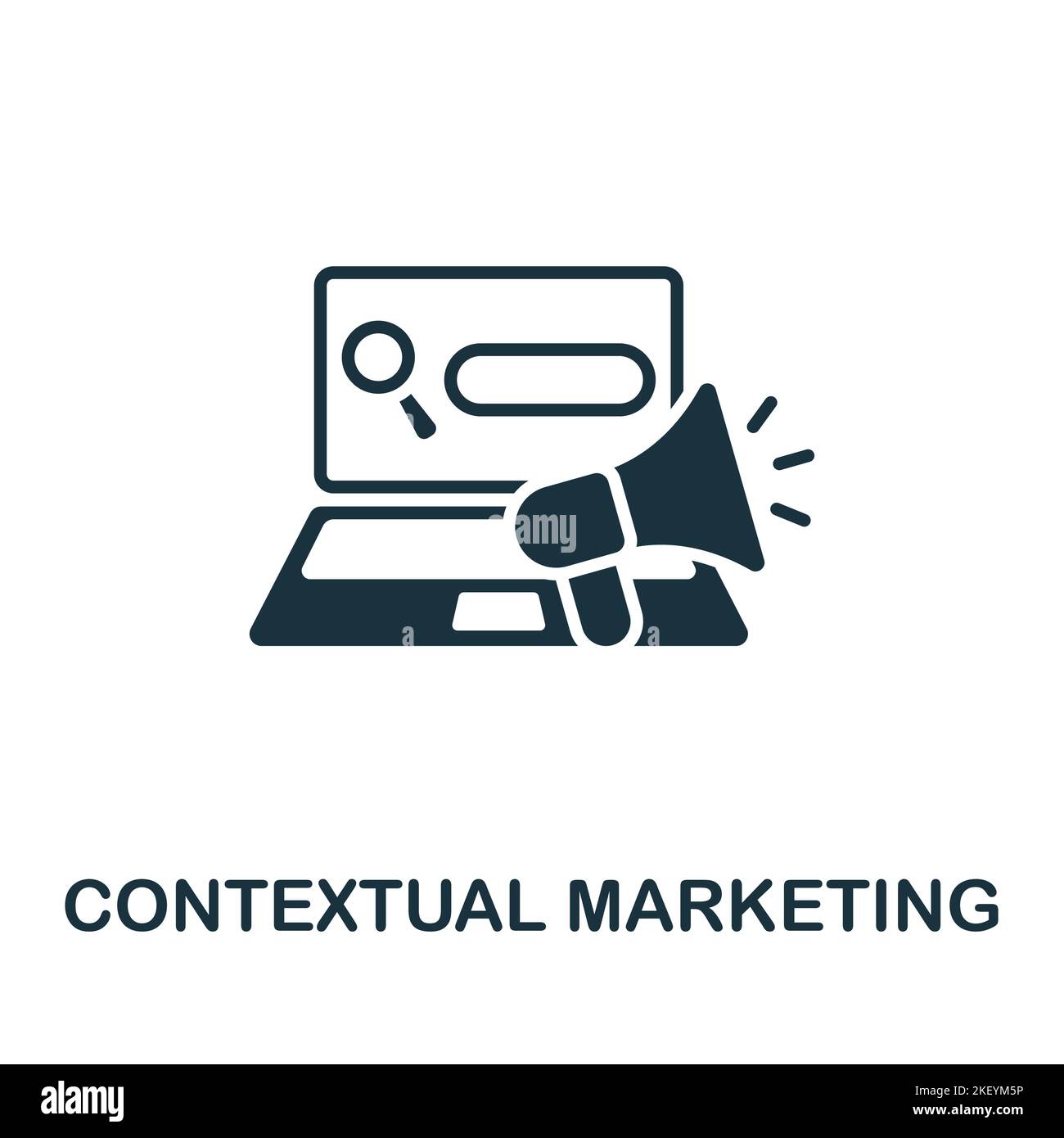 Contextual icon. Monochrome simple Marketing Strategy icon for ...