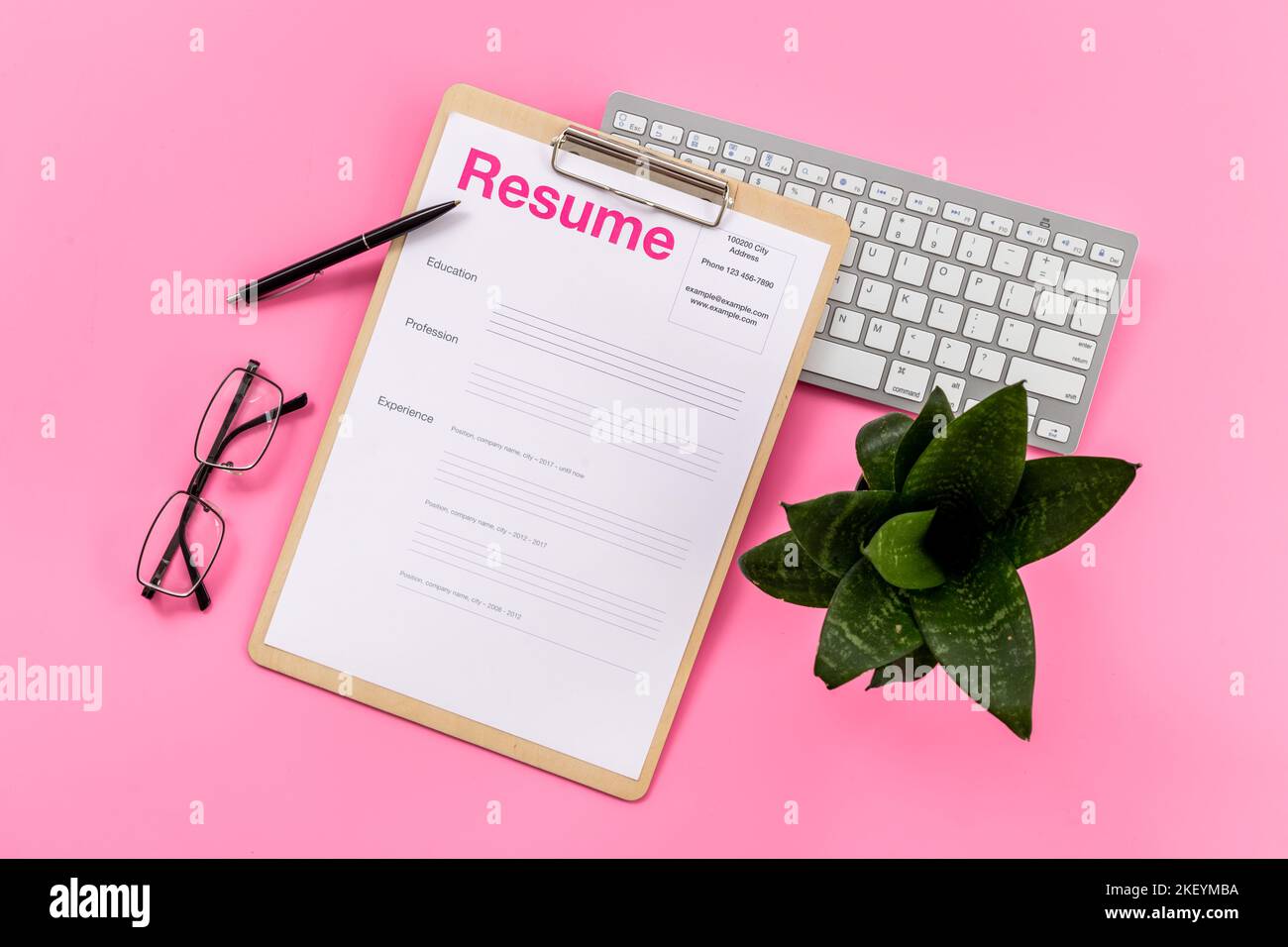 Resume application form on office table. Find new job concept Stock ...