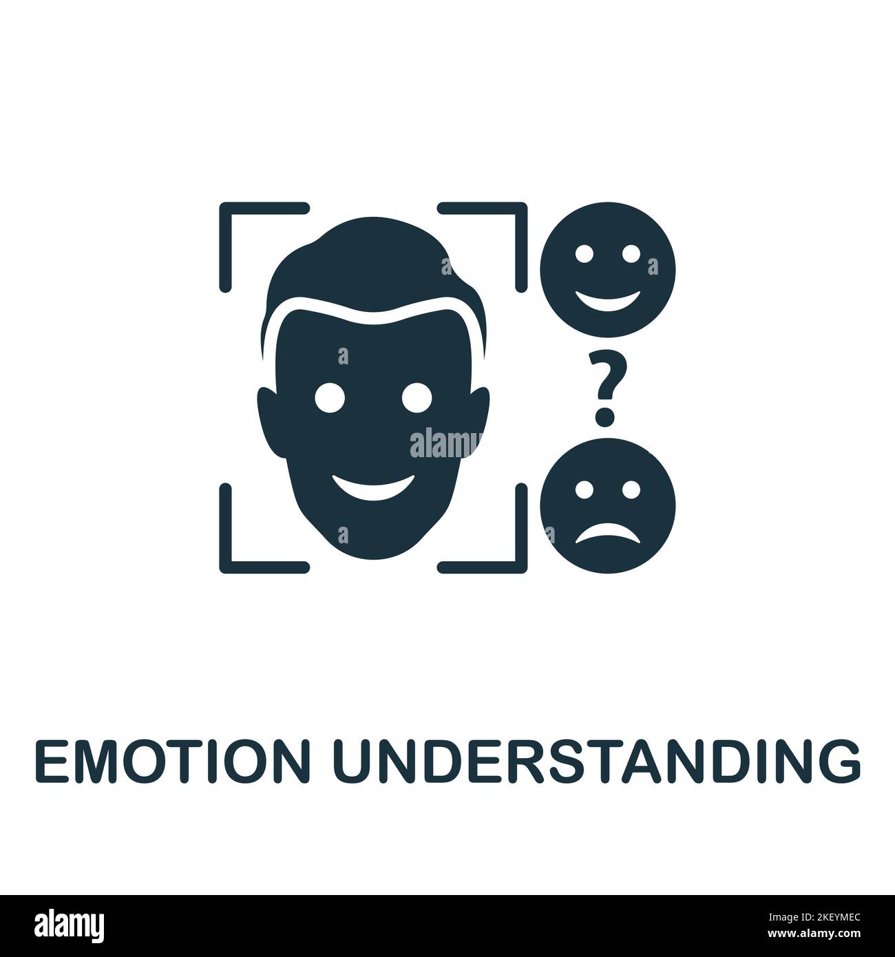 Emotion Understanding icon. Monochrome simple Neuromarketing icon for ...