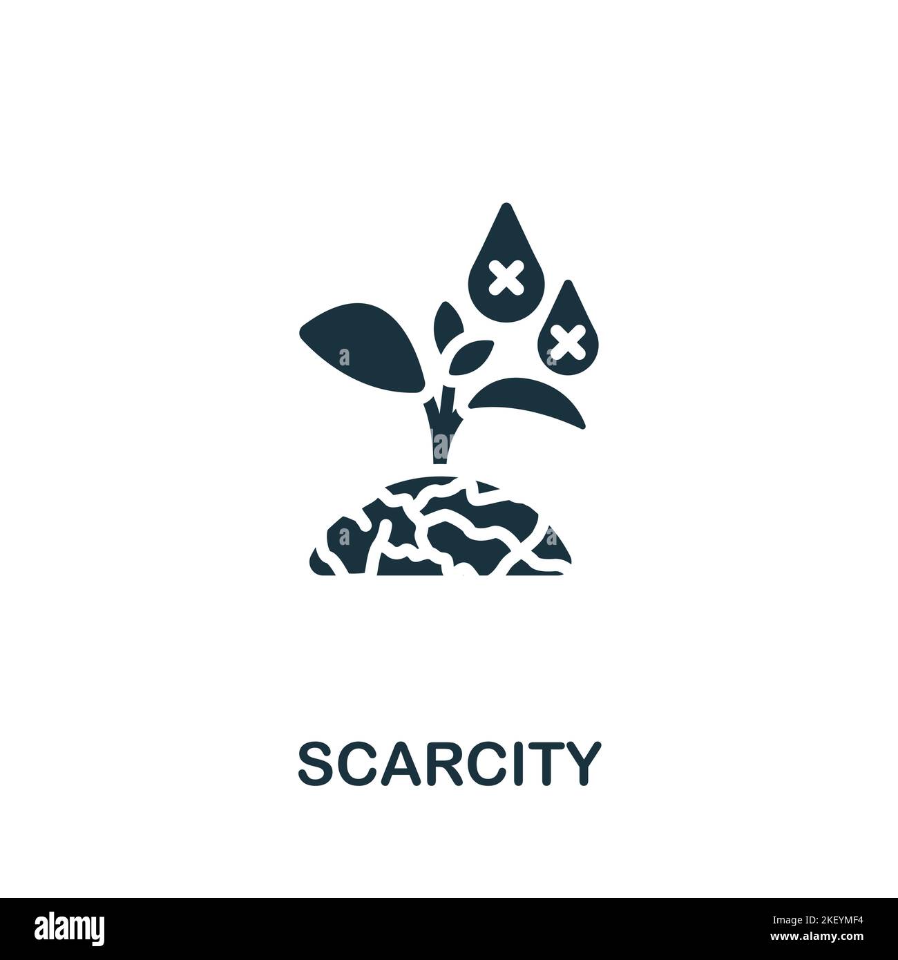 Scarcity icon. Monochrome simple Neuromarketing icon for templates, web ...