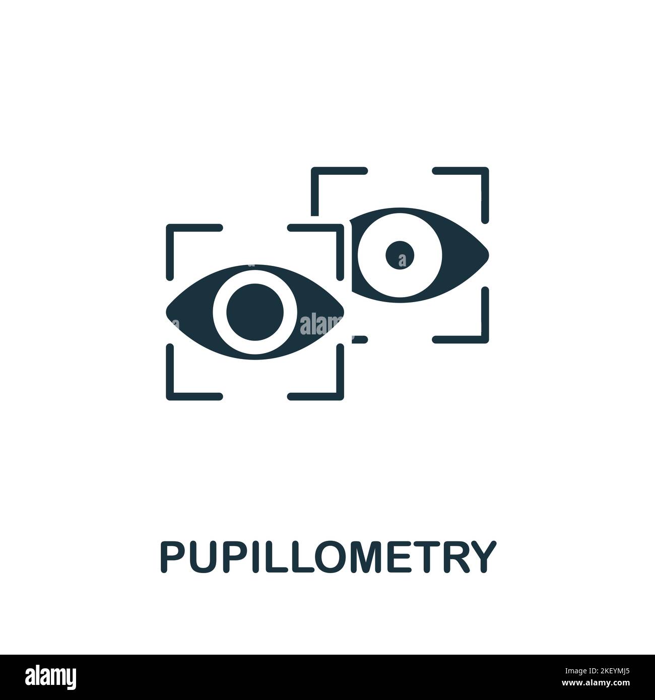 Pupillometry icon. Monochrome simple Neuromarketing icon for templates ...