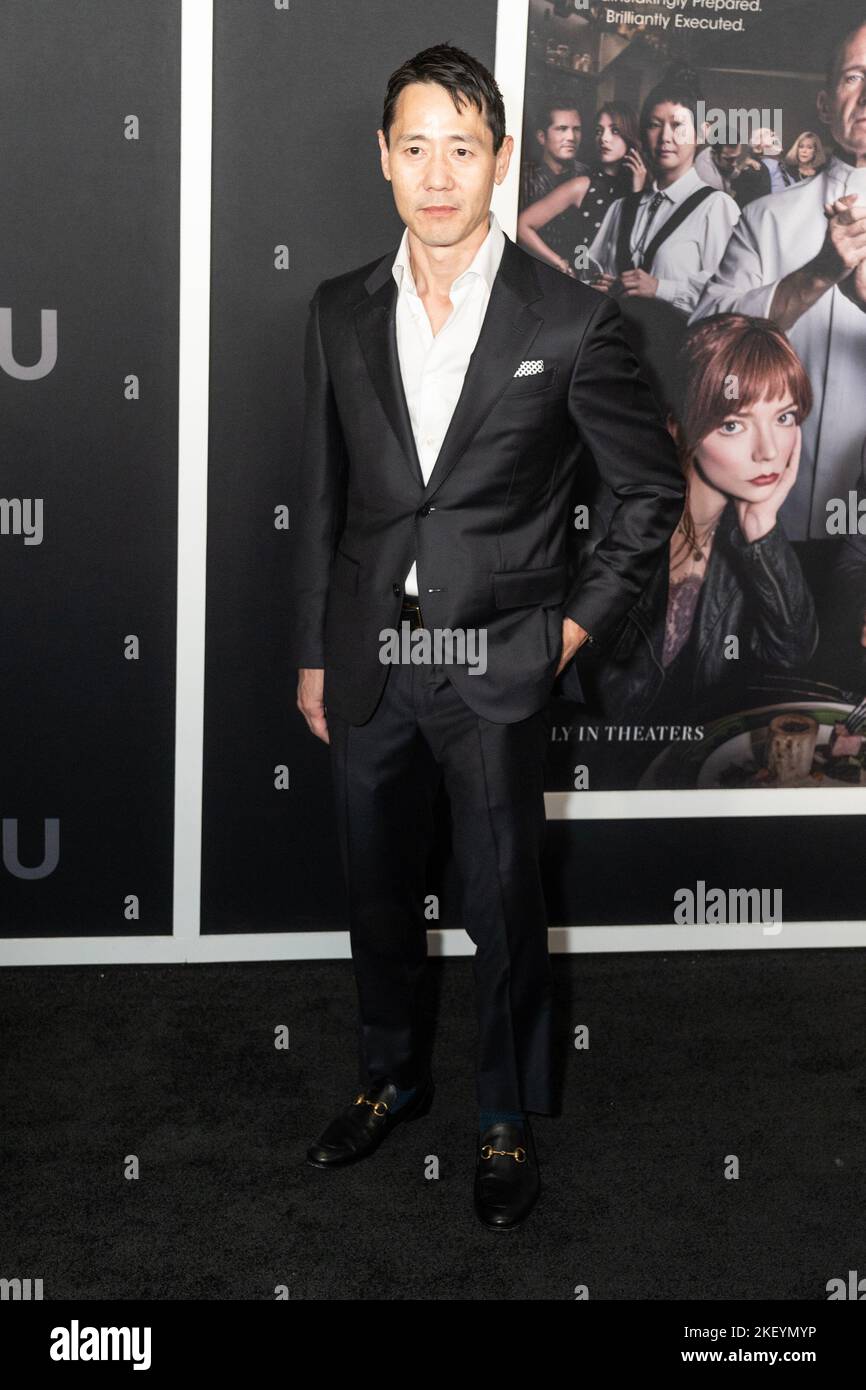New York. USA, November 14, 2022. Rob Yang attends premiere of The Menu ...