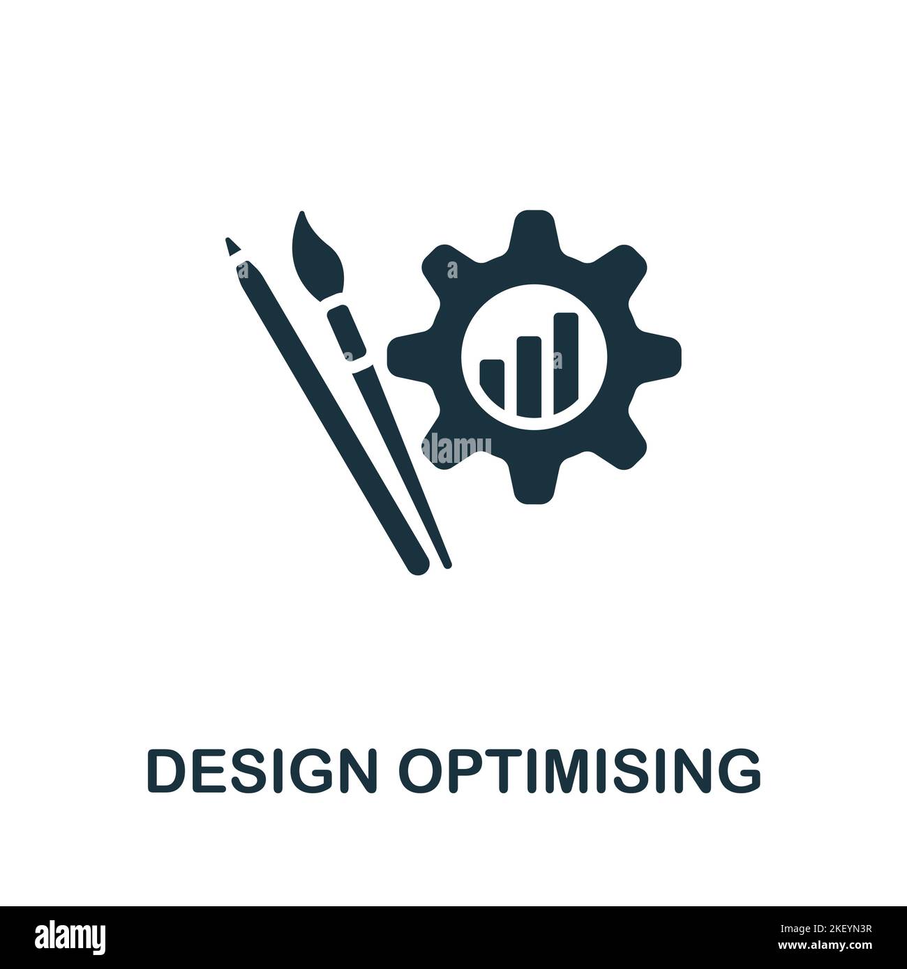 Design Optimising icon. Monochrome simple Neuromarketing icon for ... Design Optimising icon. Monochrome simple Neuromarketing icon for ...