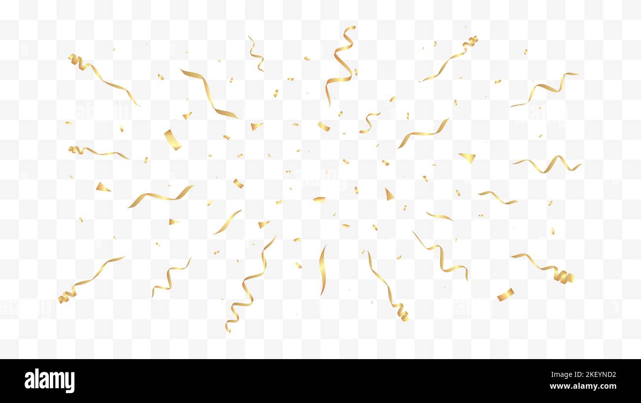 Gold confetti background. Festive backdrop. Party design with golden ...