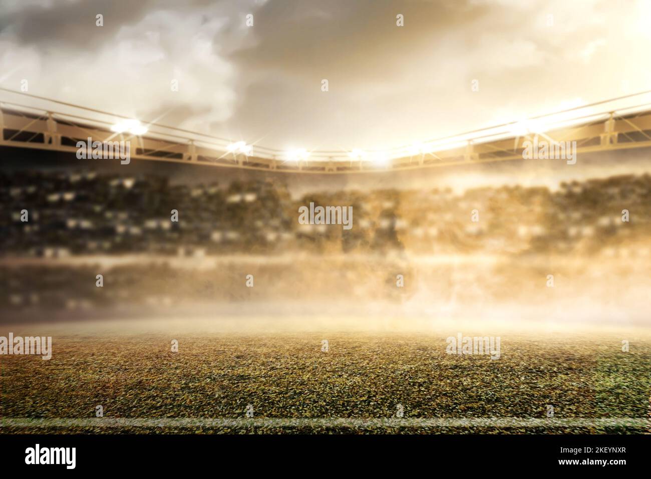 Grass inside the football stadium Stock Photo - Alamy