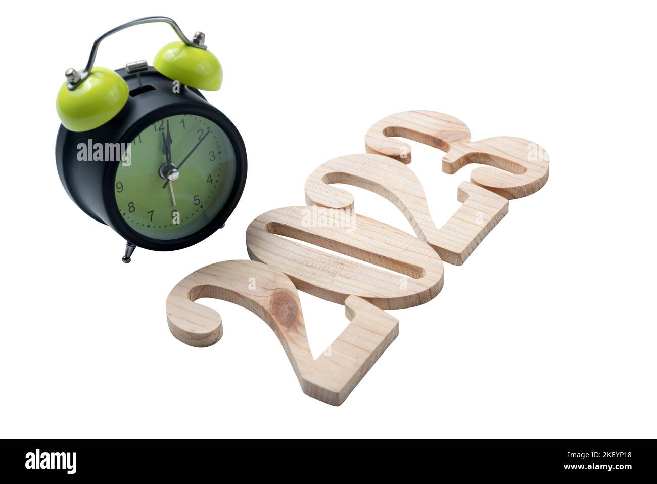 2023 with a clock with a white background. Happy New Year 2023 Stock ...