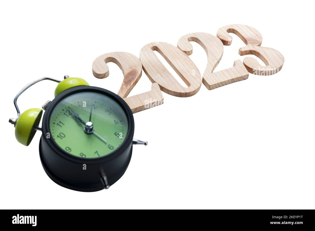2023 with a clock with a white background. Happy New Year 2023 Stock ...