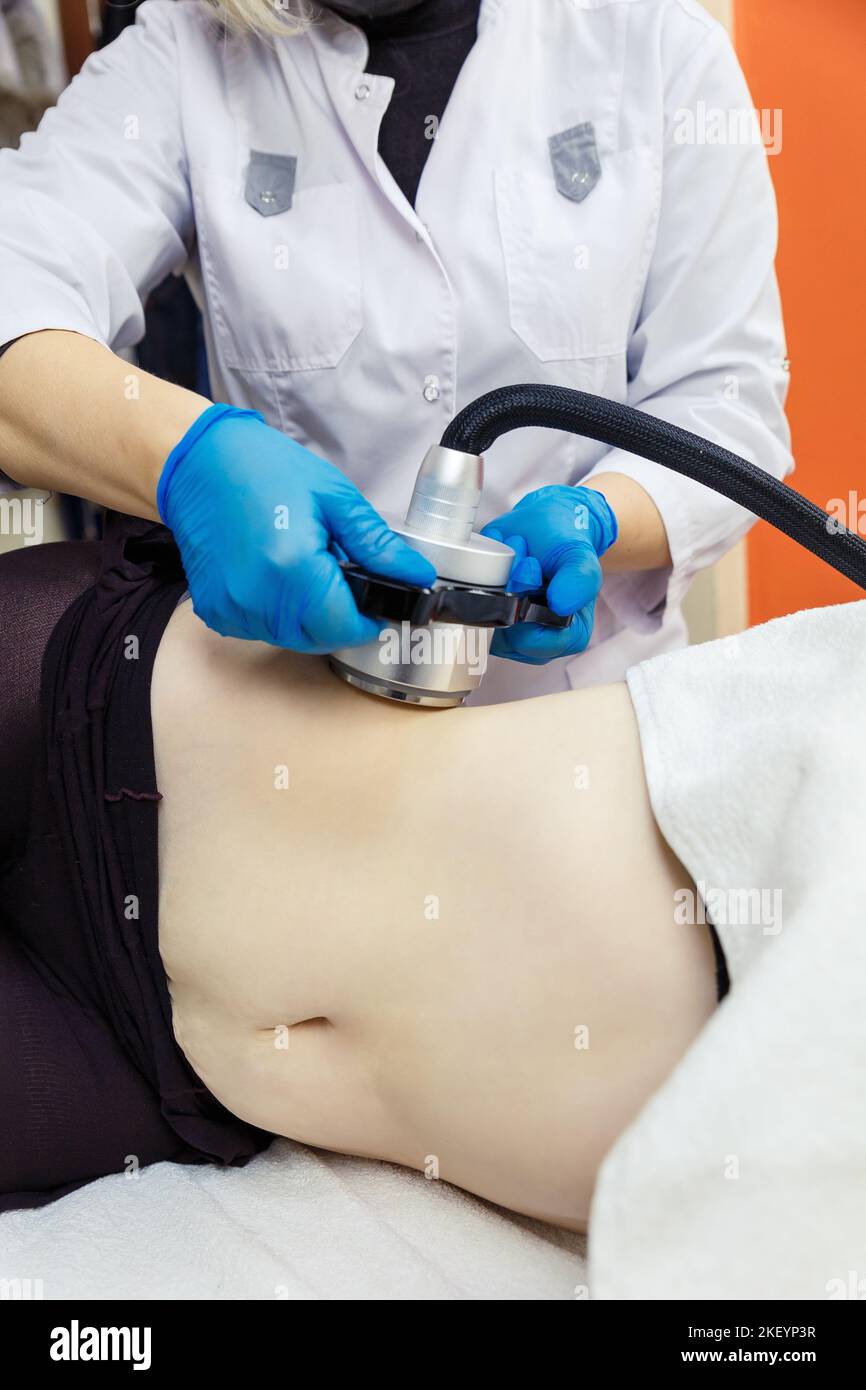 Radiofrequency lifting of the abdomen and lateral parts. Anti-cellulite ...