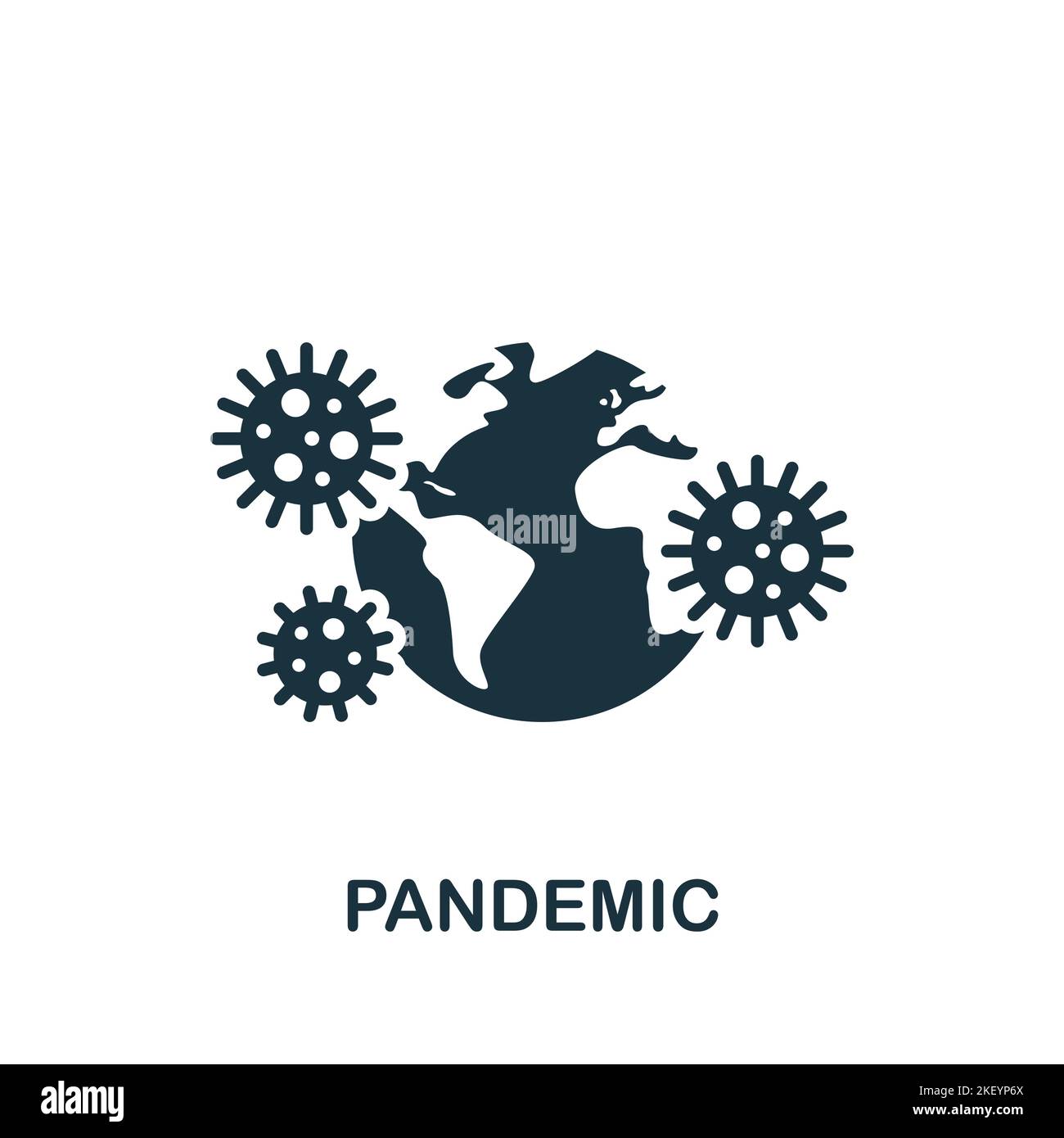 Pandemic icon. Monochrome simple New Normality icon for templates, web ...