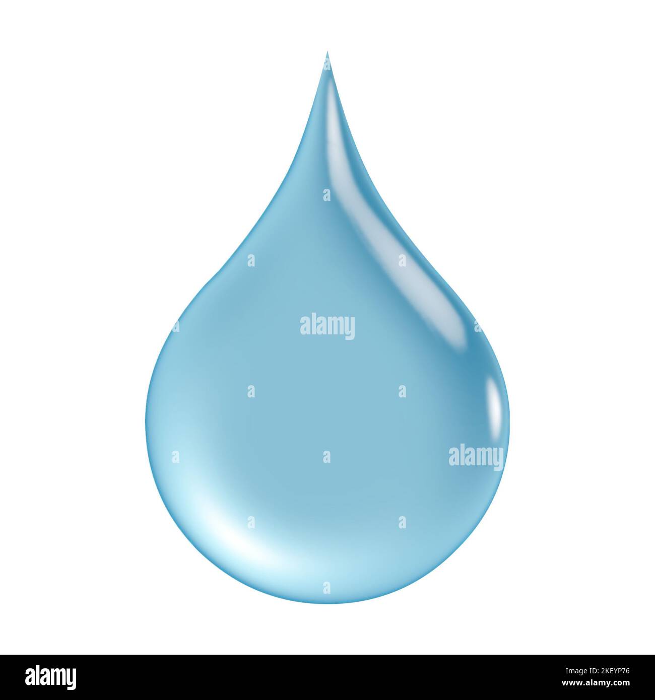 water drop isolated on white, 3d rendering Stock Photo - Alamy