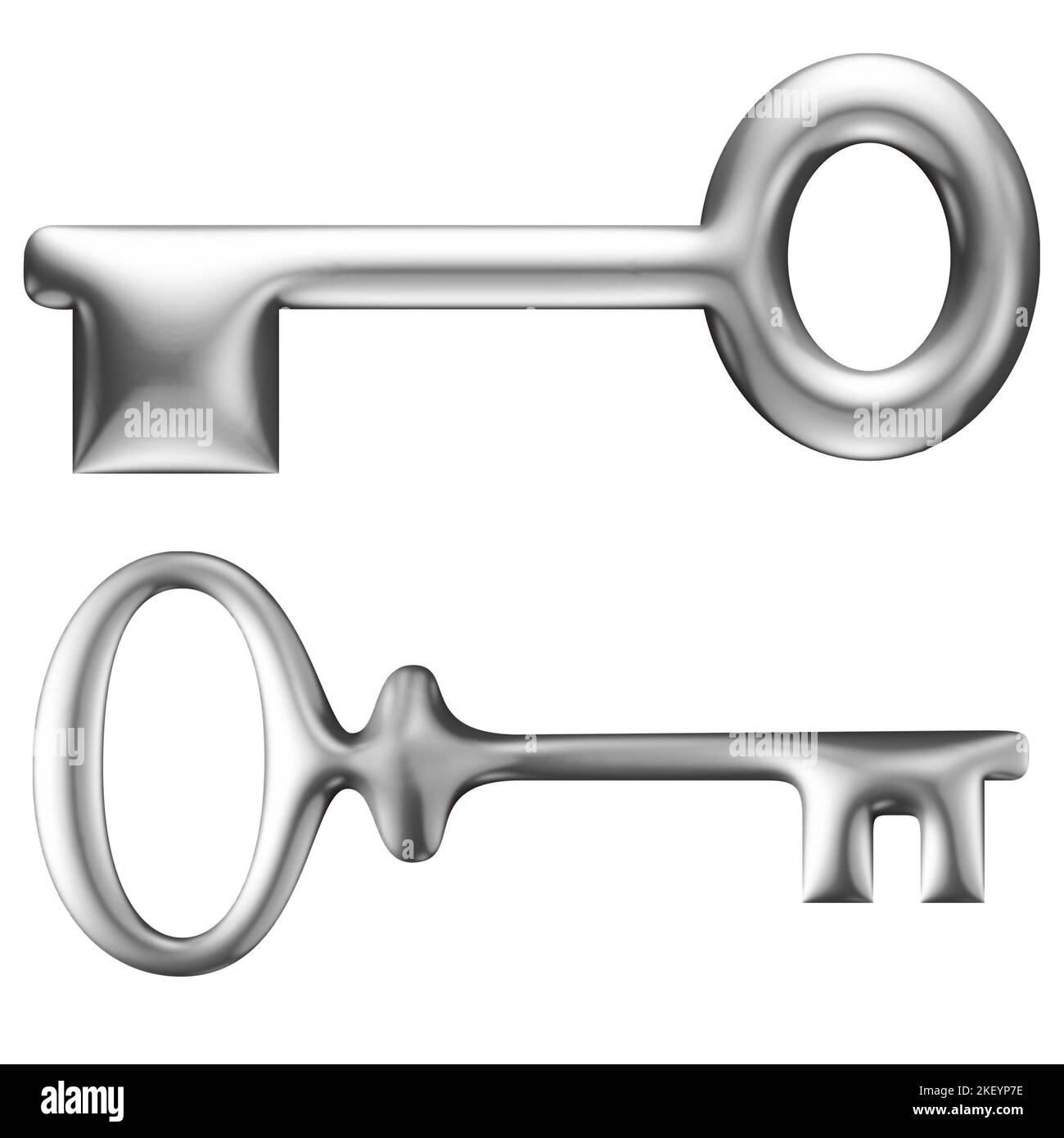 old metal key symbol, 3d illustration Stock Photo - Alamy