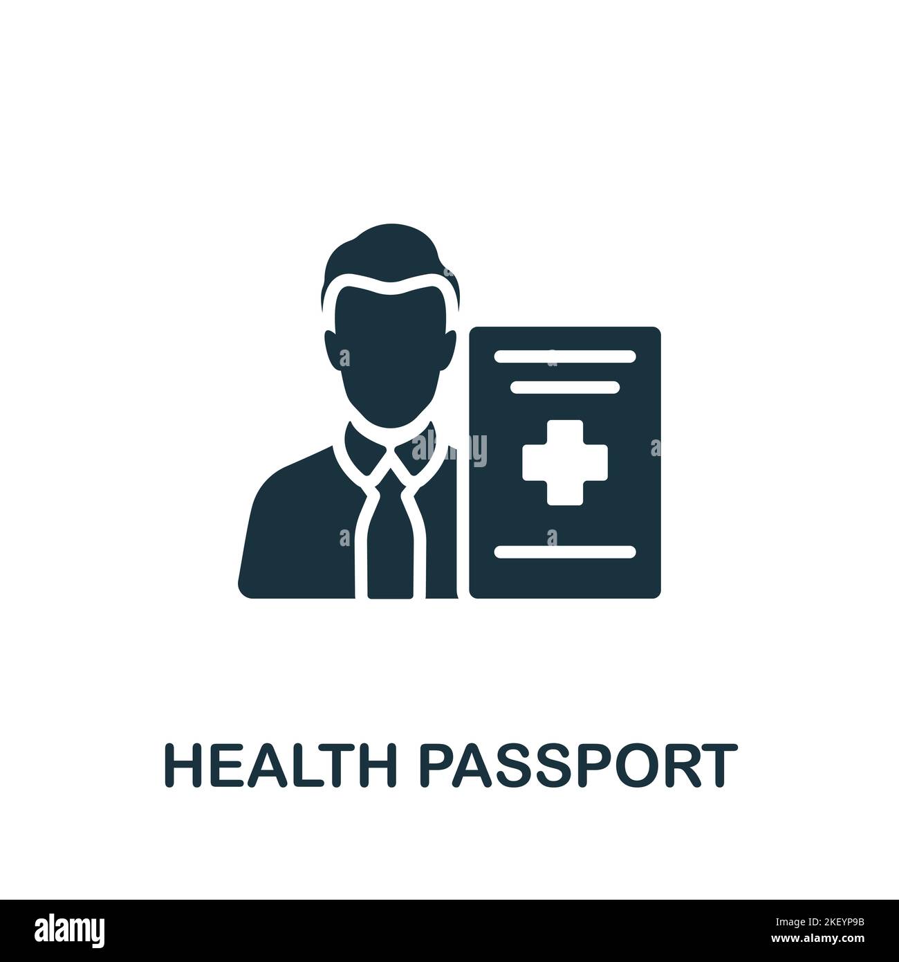 Health Passport icon. Monochrome simple New Normality icon for ...