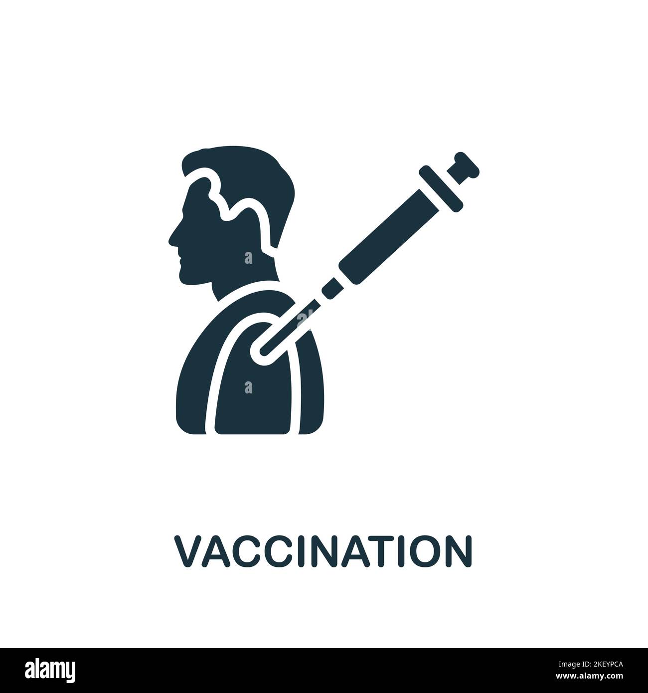 Vaccination icon. Monochrome simple New Normality icon for templates ...