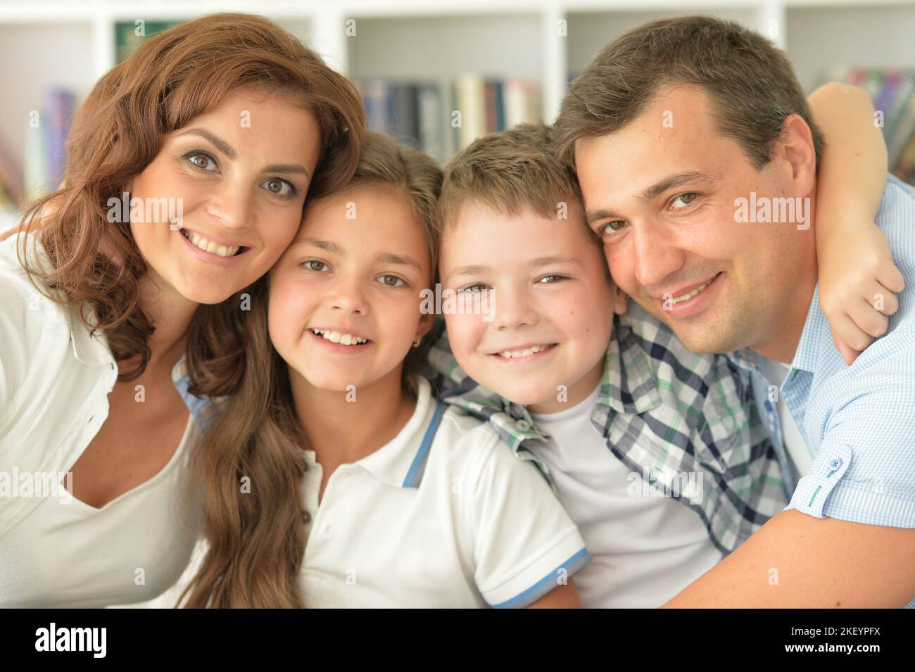 Portrait four smiling european hi-res stock photography and images - Alamy