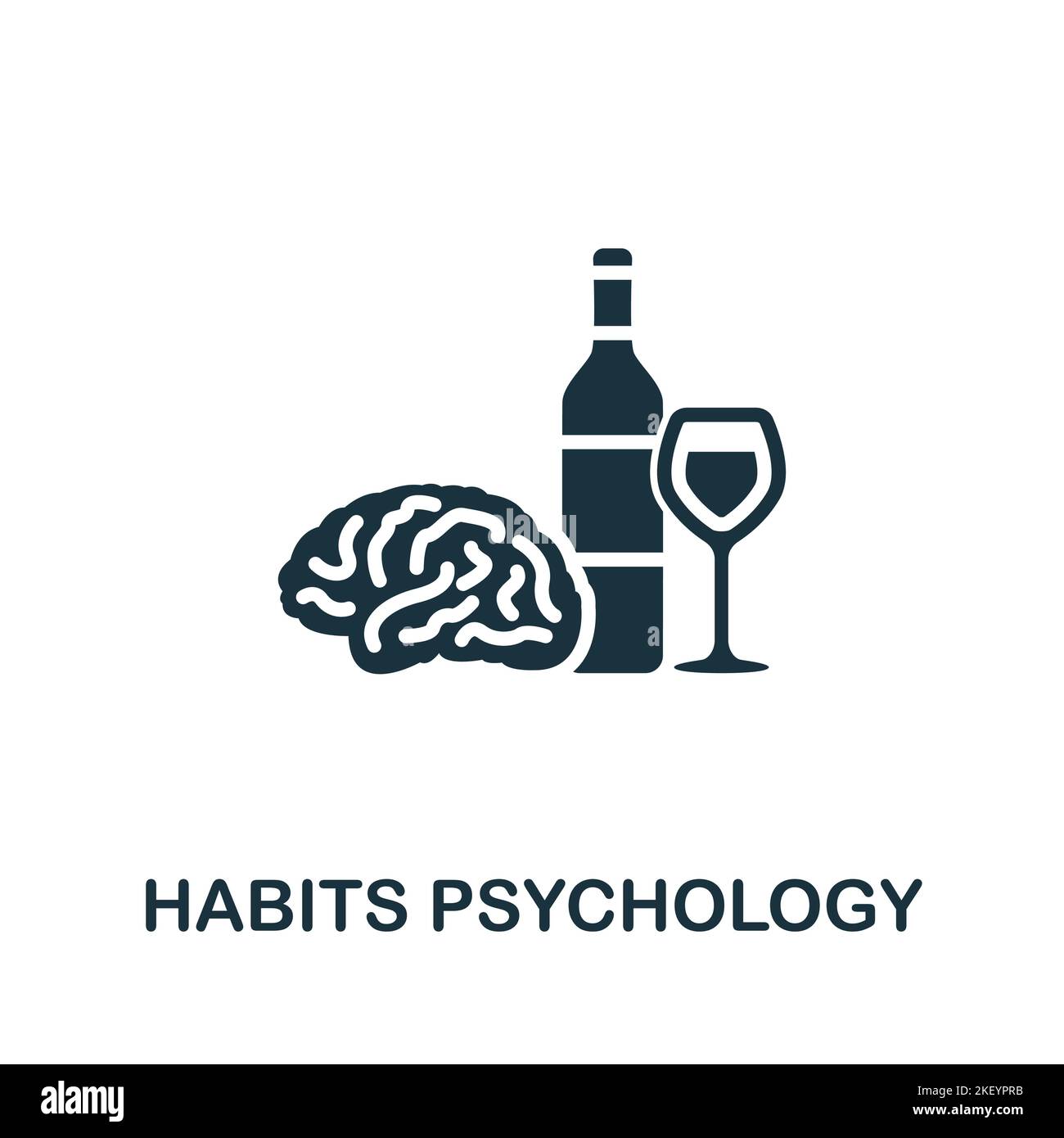 Habits Psychology icon. Monochrome simple Neuromarketing icon for ...