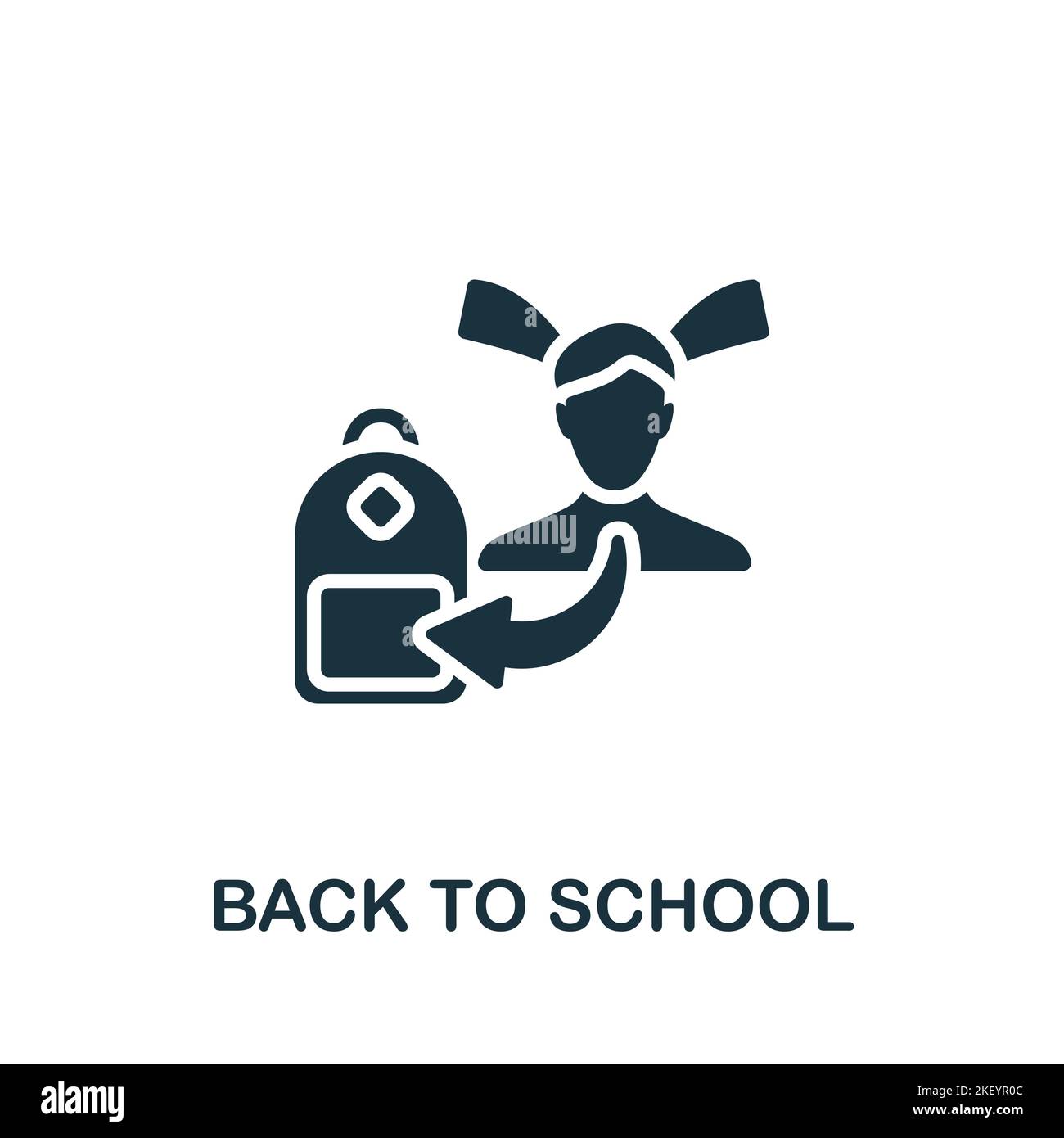 Back To School icon. Monochrome simple New Normality icon for templates ...