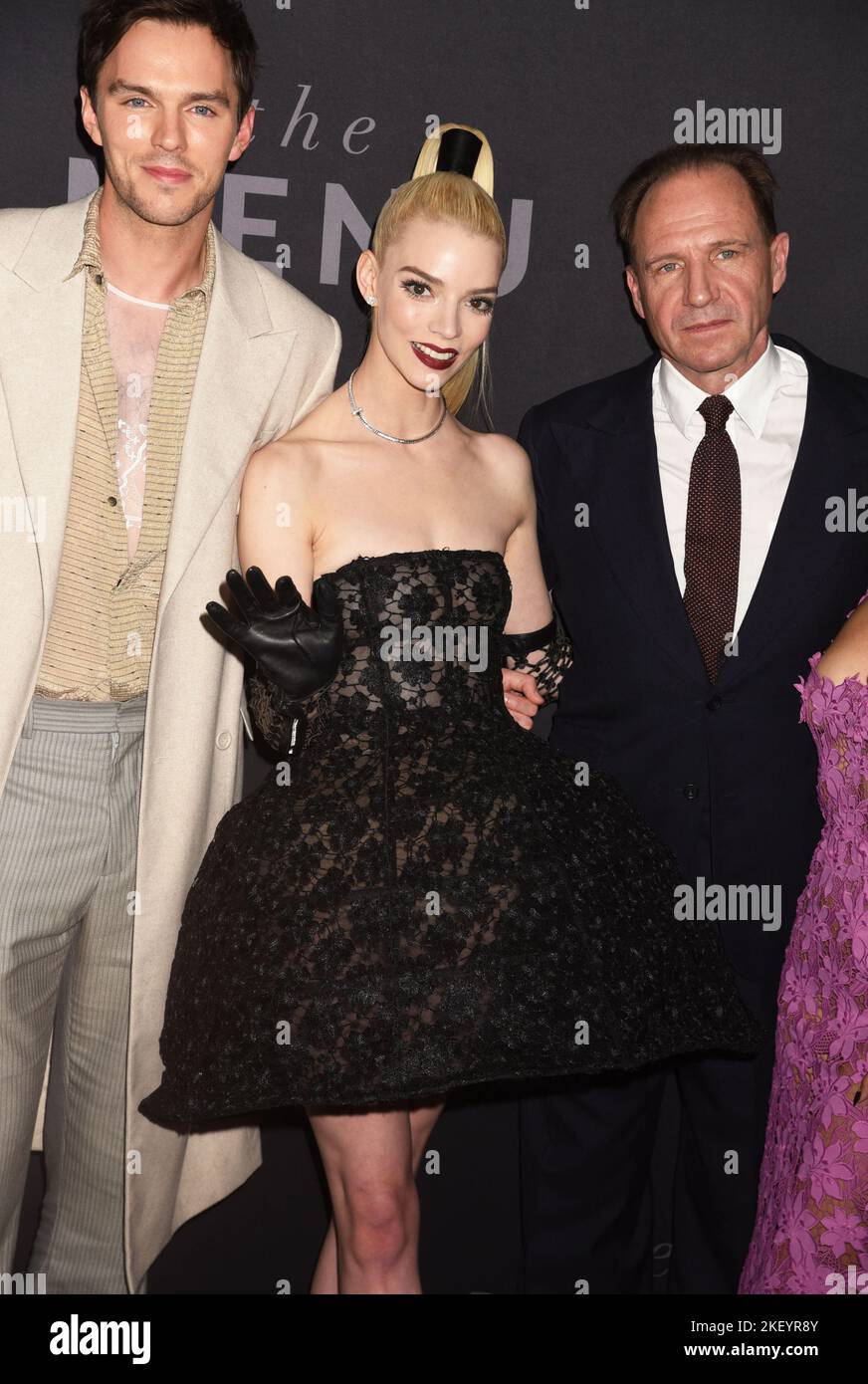 New York city, NY, USA. November 14, 2022, Nicholas Hoult, Anya Taylor ...