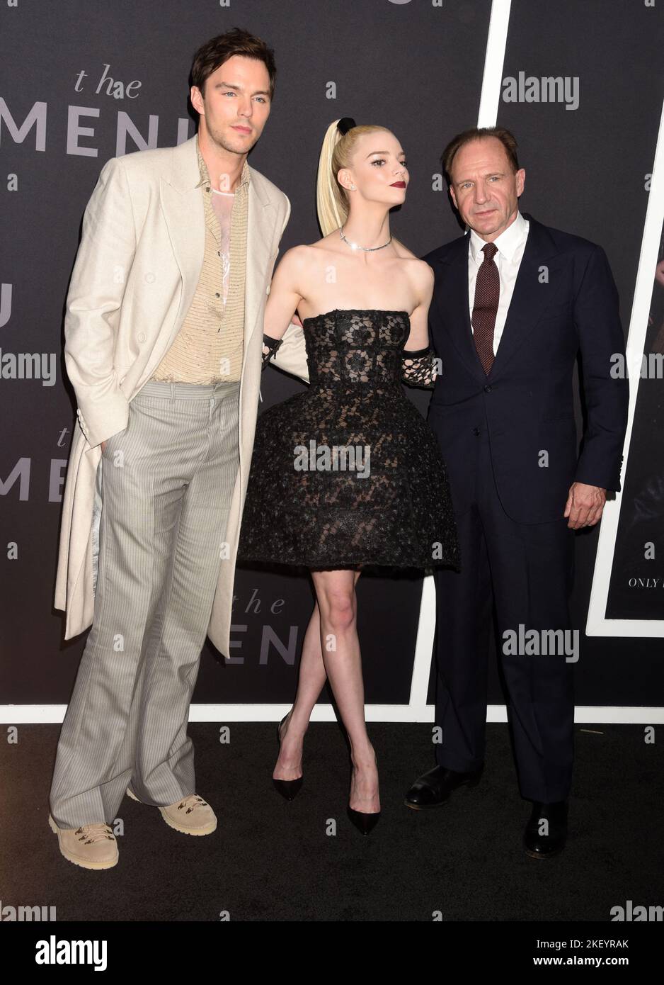 New York city, NY, USA. November 14, 2022, Nicholas Hoult, Anya Taylor ...