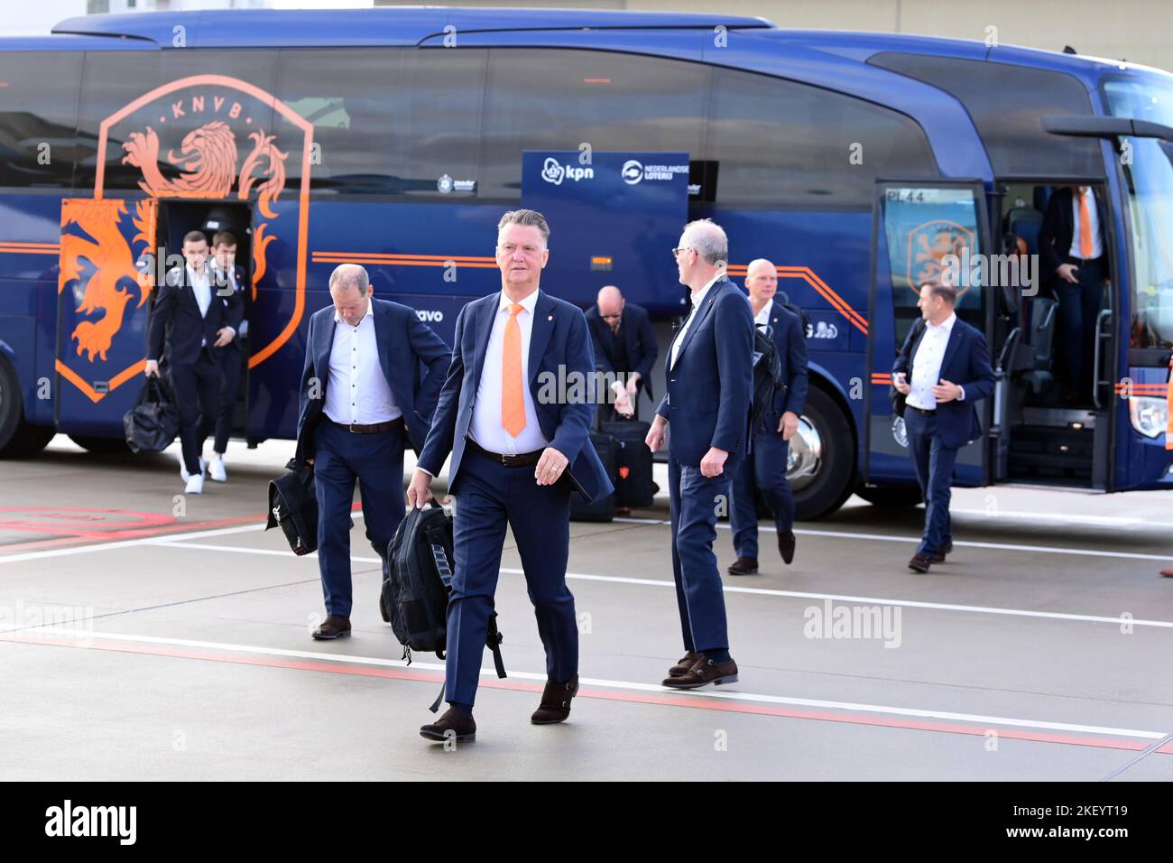 SCHIPHOL - Holland coach Louis van Gaal during the goodbye moment at ...