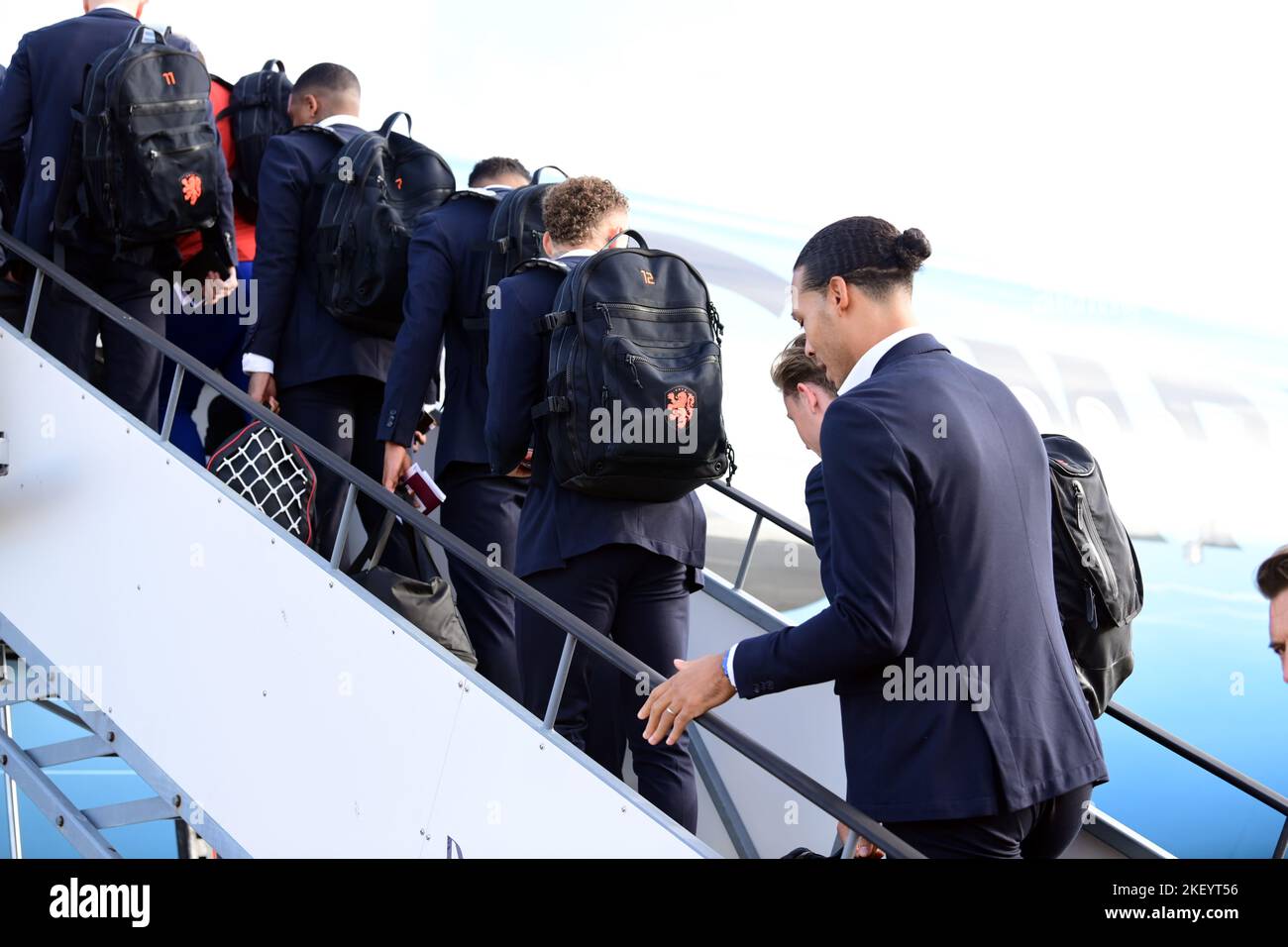 SCHIPHOL - Virgil van Dijk during the goodbye moment at Schiphol ...