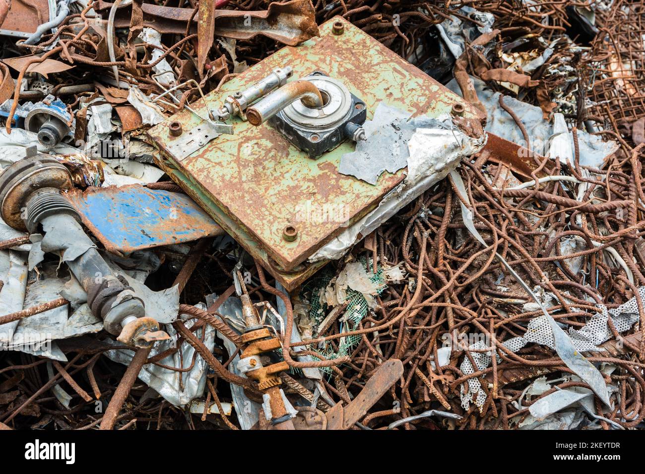 Scrap metal at the recycling yard Stock Photo - Alamy