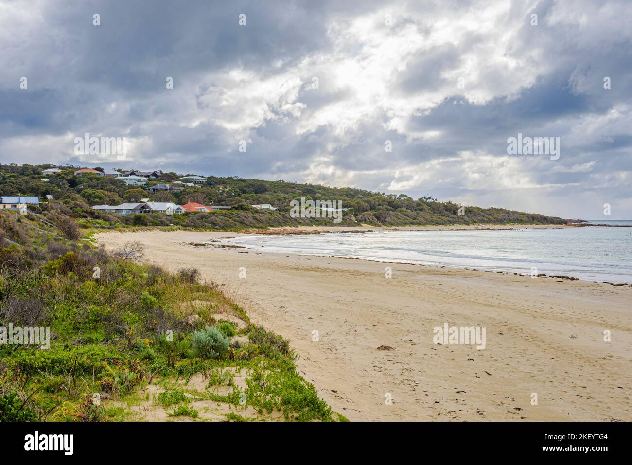 Dark winter clouds over Eagle Bay beach on the Cape Naturaliste ...