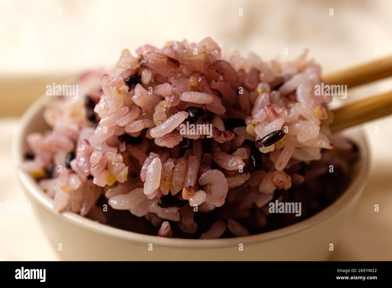 Rice made from grains with black rice Stock Photo - Alamy